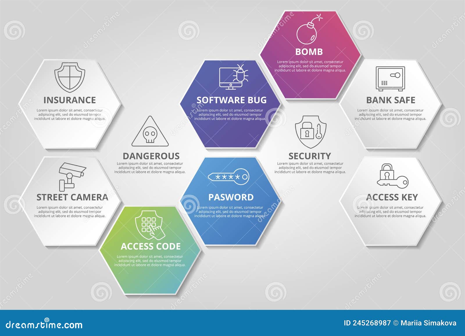 Infographic With Security Shield. Infographics For Business ...