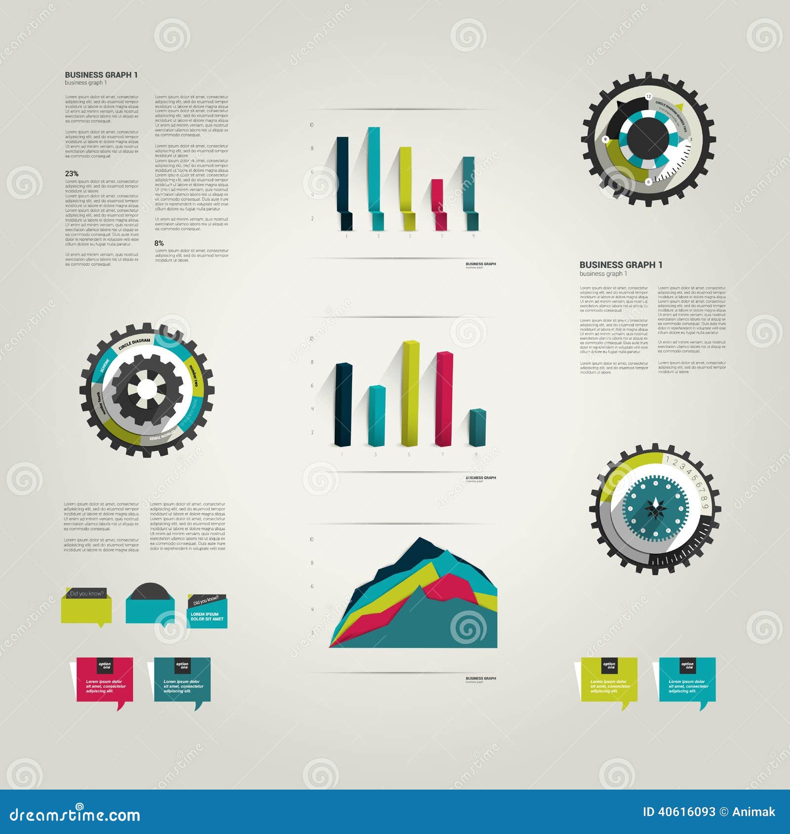 Big Set, Of Wheel Diagrams Cartoon Vector | CartoonDealer.com #62384571