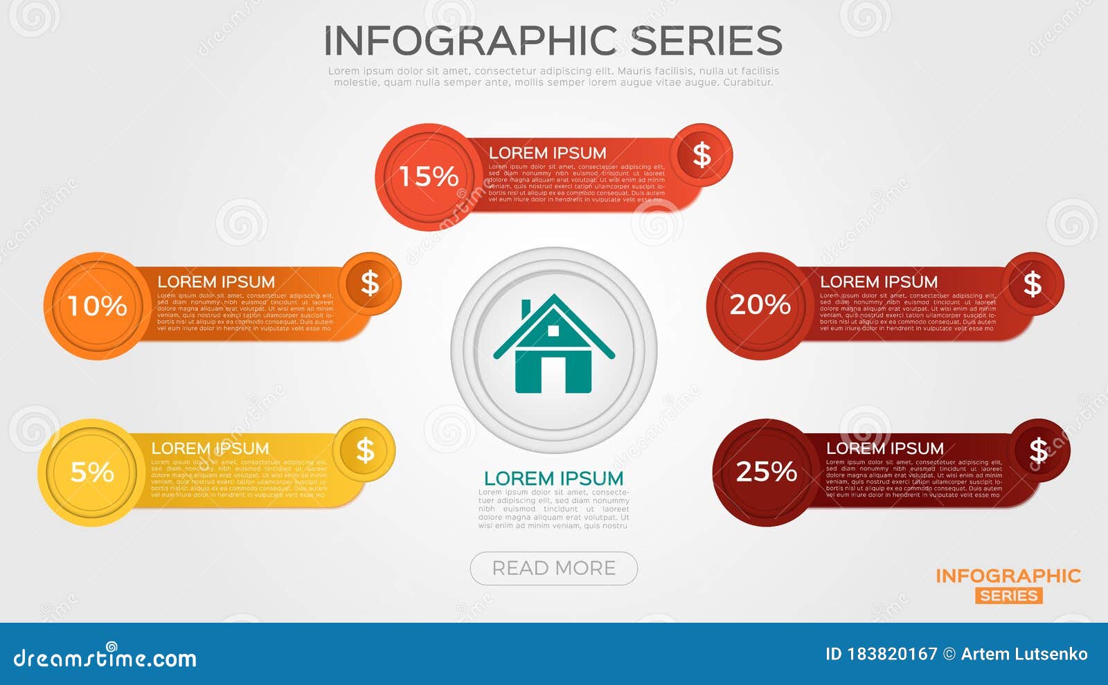 Top 5 Buying a House Infographics, Real Estate Presentation Stock ...