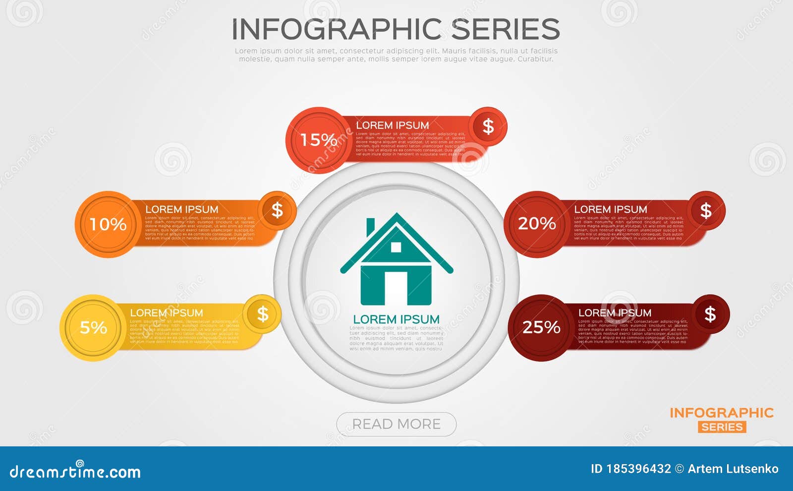 Buying a House Infographics, Real Estate Presentation Stock Vector ...