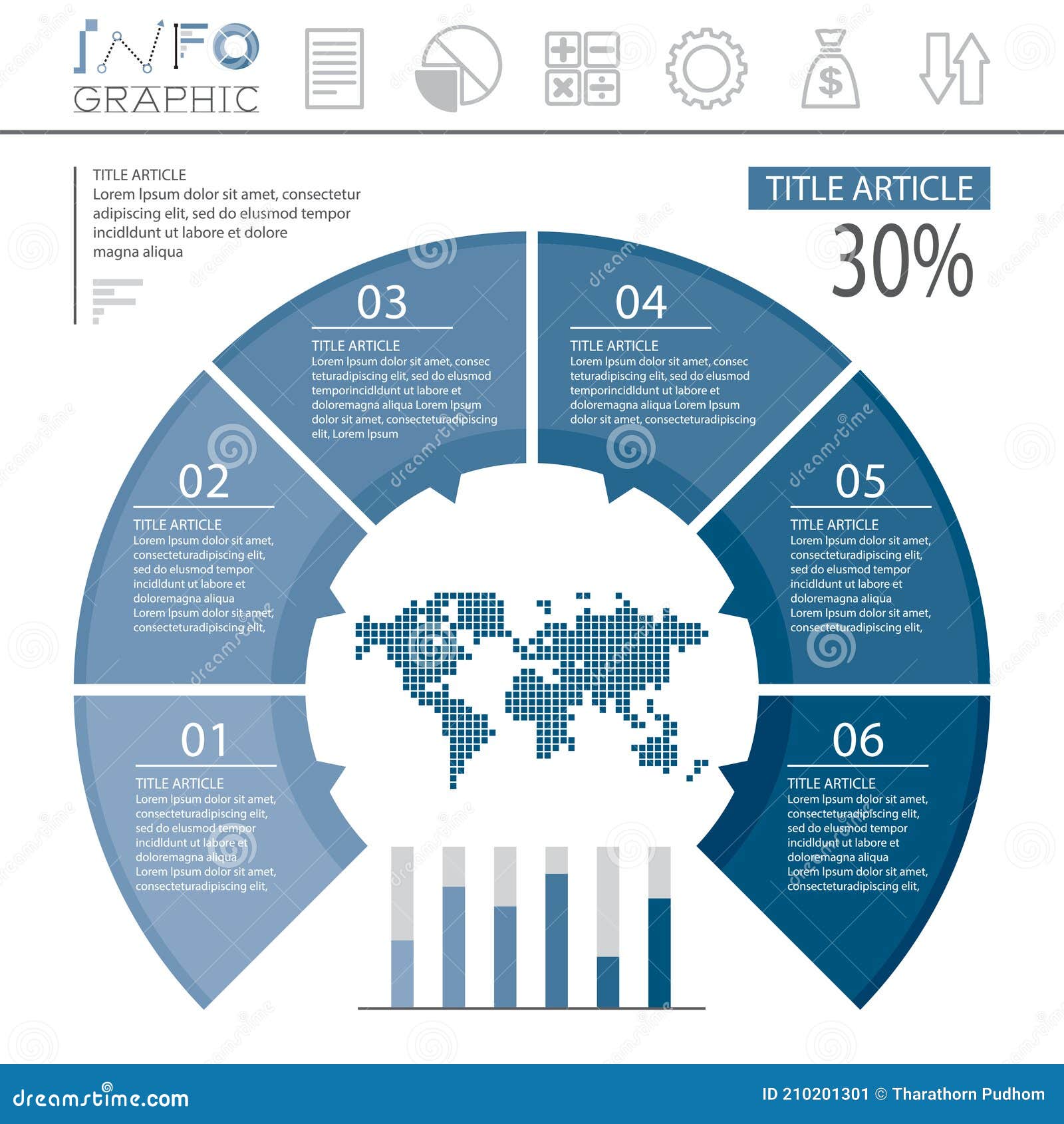 Infographic Showing Data Statistics on the World Stock Vector ...