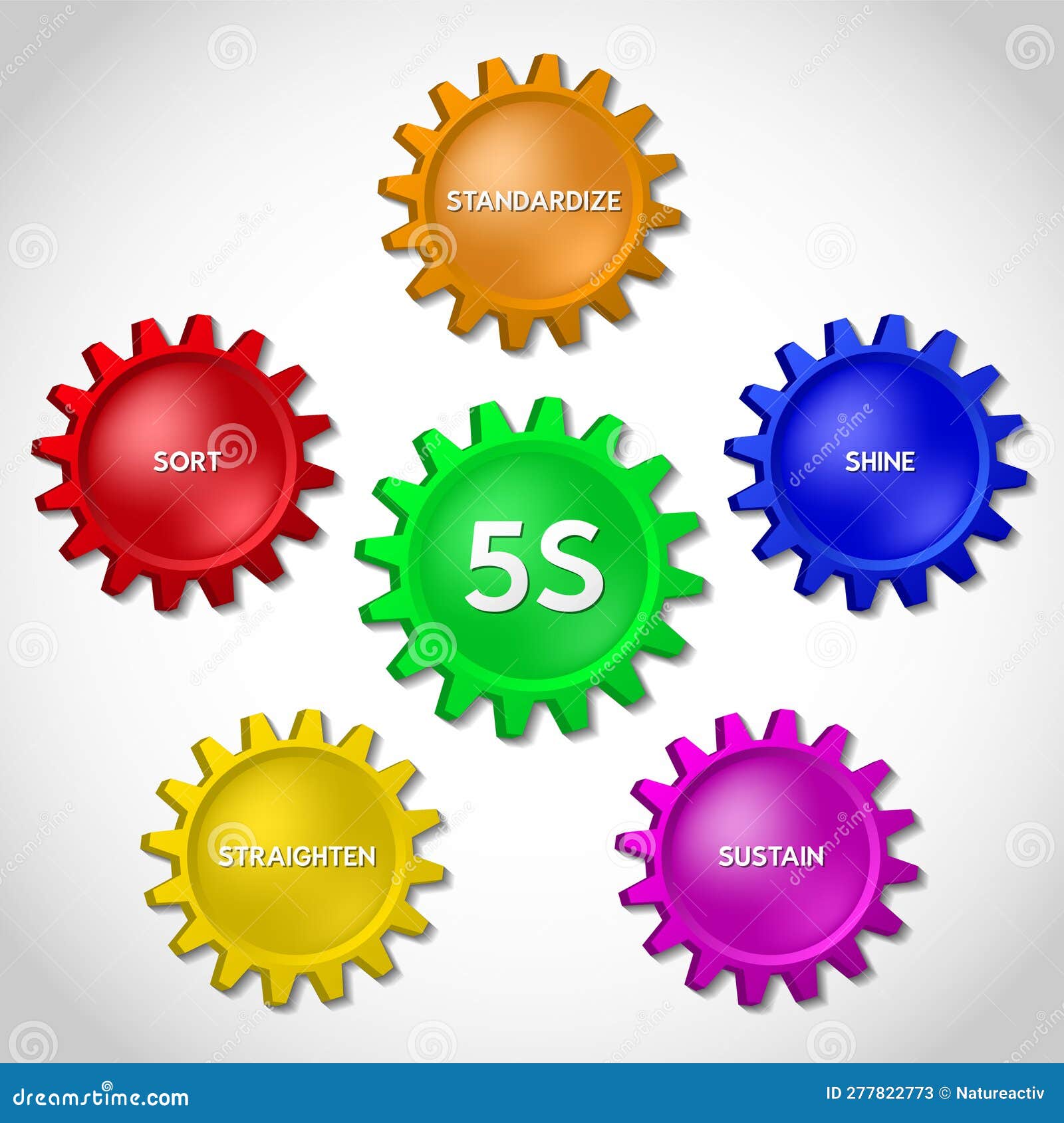 Infographic Showing a Method Called 5s Used in Large Enterprises. Stock ...