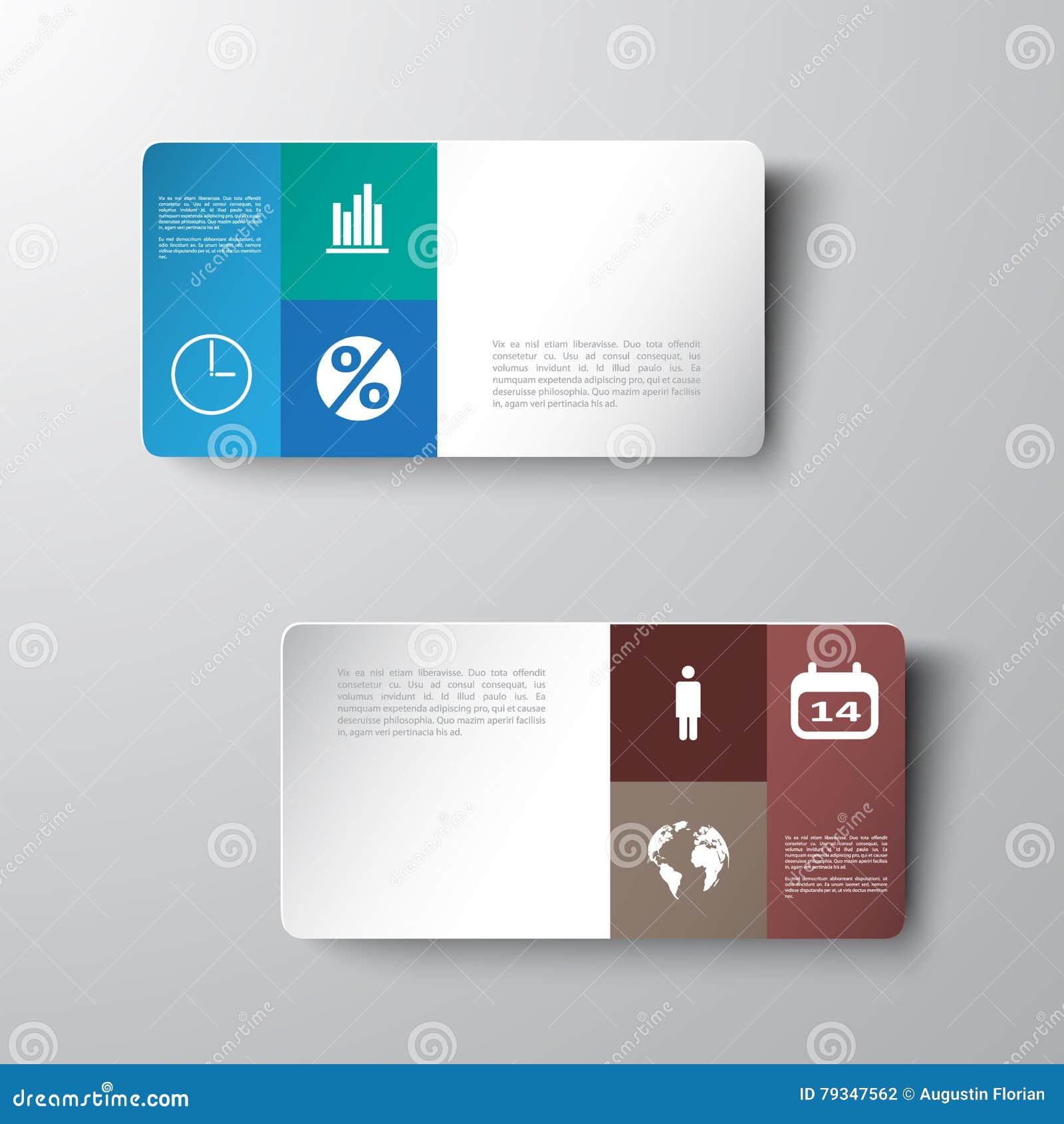 Infographic signs on cards stock vector. Illustration of info - 79347562