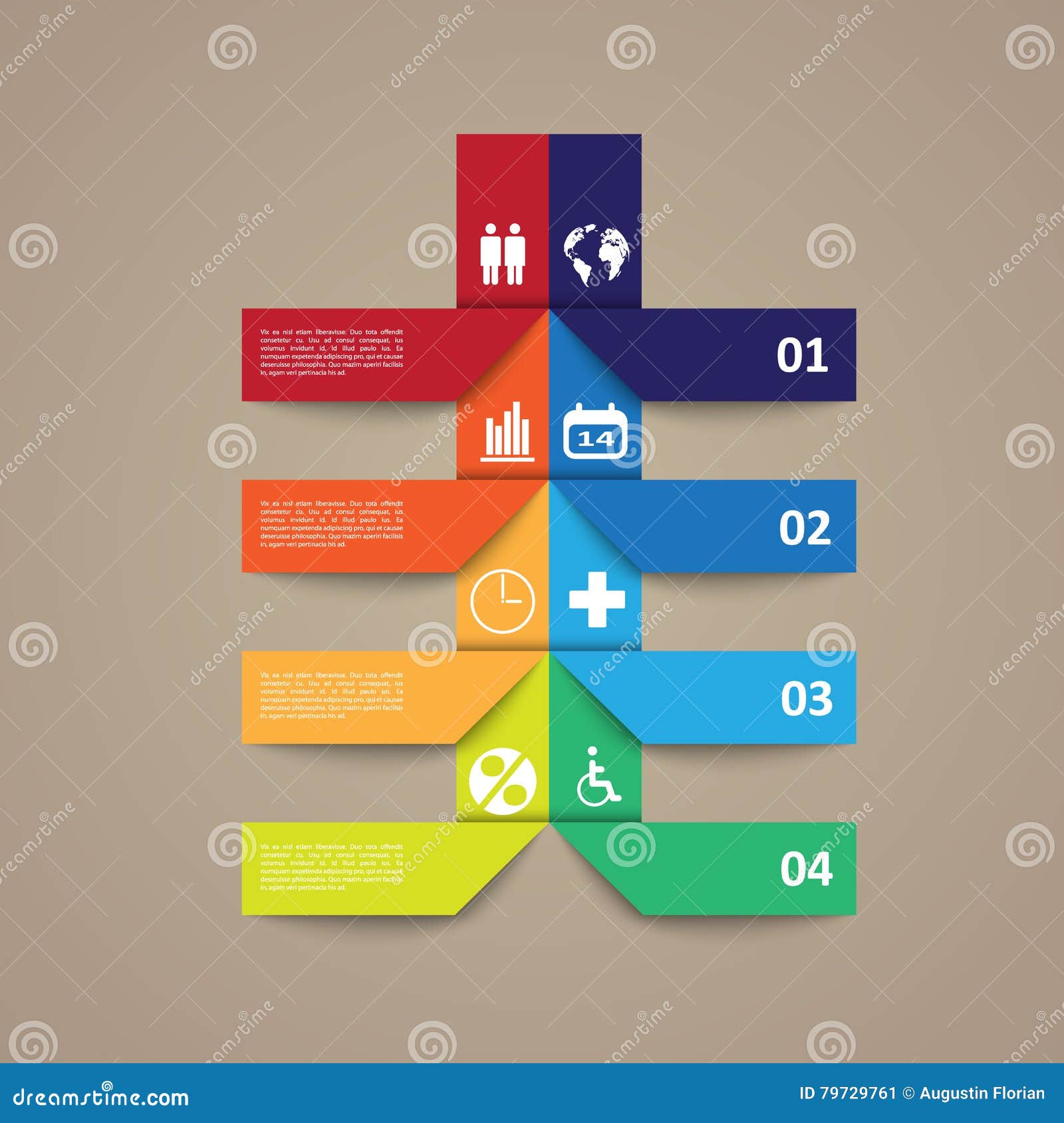 Infographic Signs on Paper Stickers Stock Vector - Illustration of ...