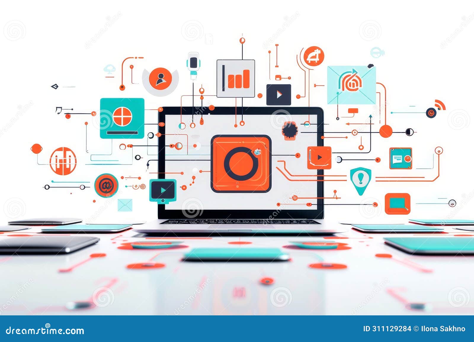 Infographic with a Sleek-modern Design Stock Illustration ...