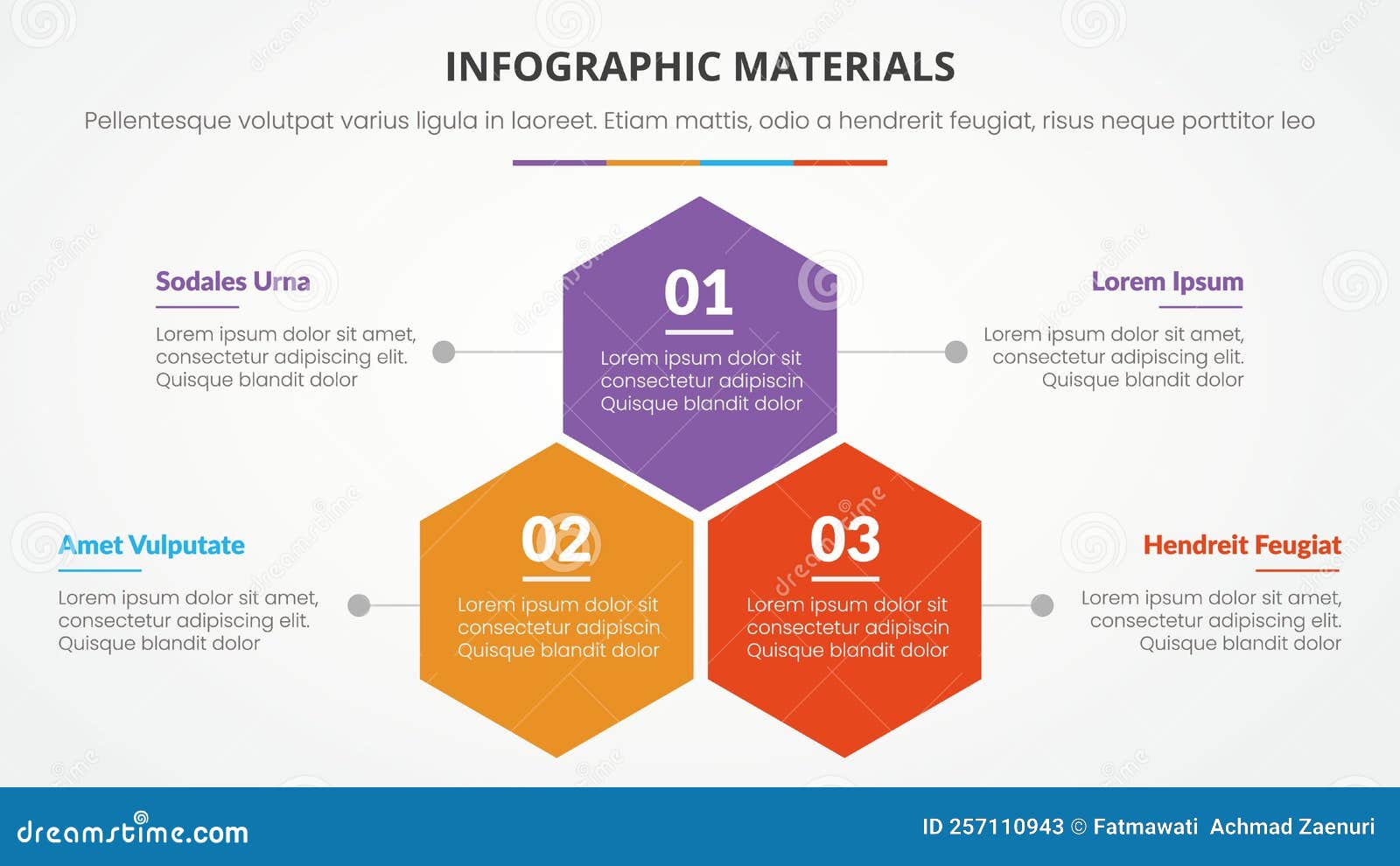 Infographic Slide Presentation Template with Modern Flat Style Color ...