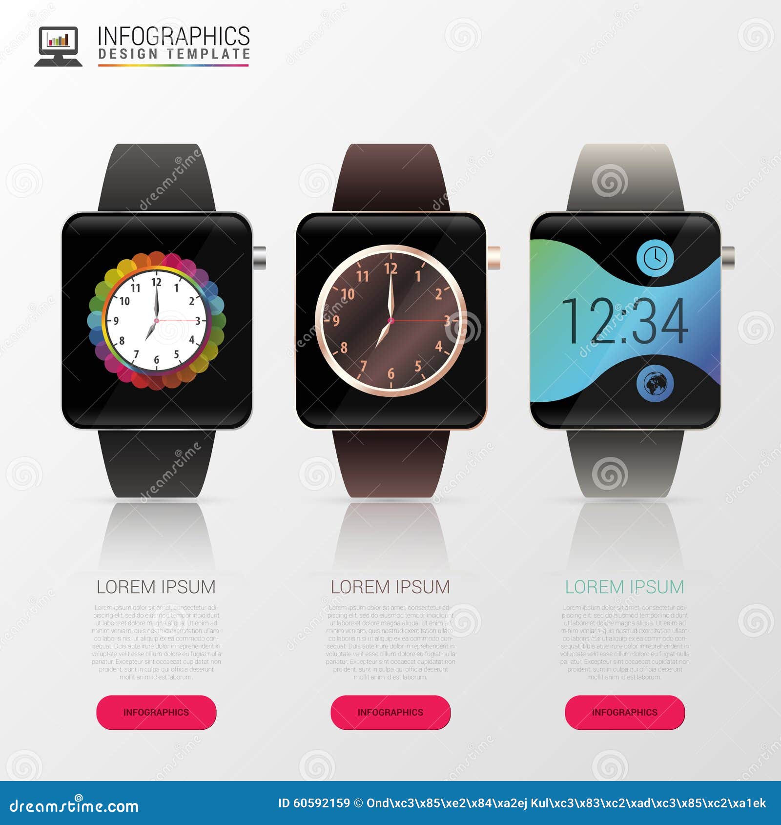 Infographic. Smart Watch. Business Concept Stock Vector - Illustration ...