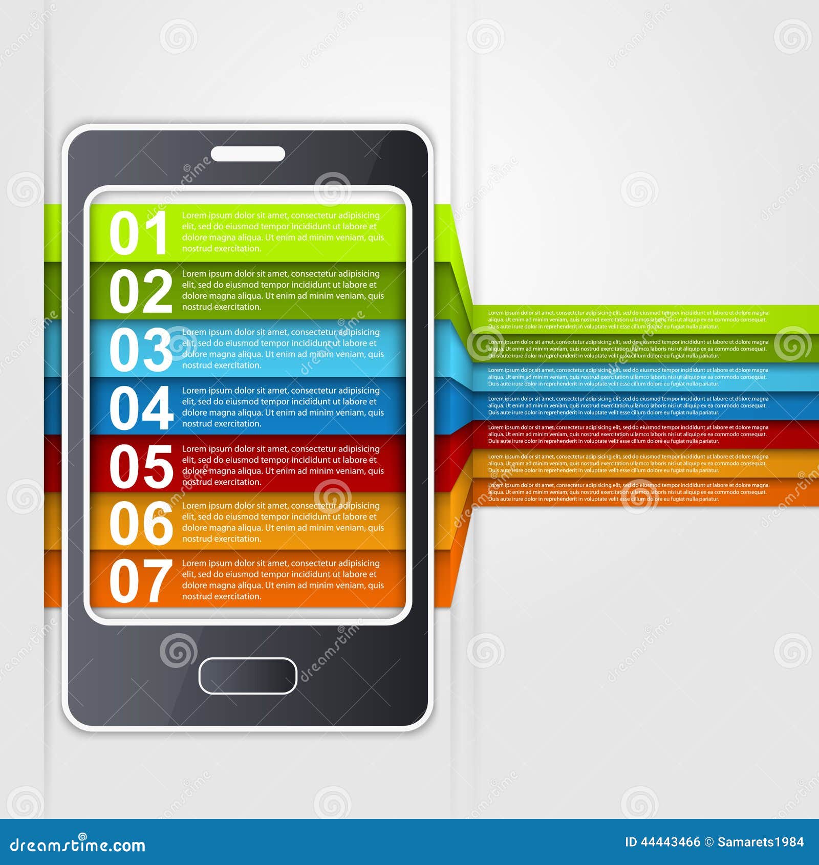 Smartphone UI Design Development Vector Concept In Flat 3d Isometric ...