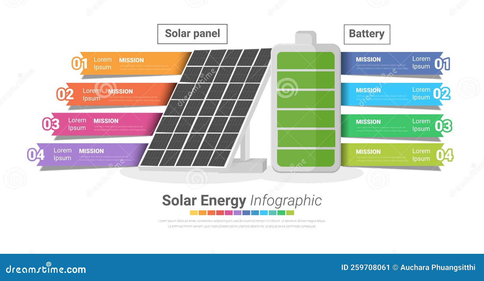 Infographic Solar Panel Whit 6 Step, Environmental Vector Concept ...