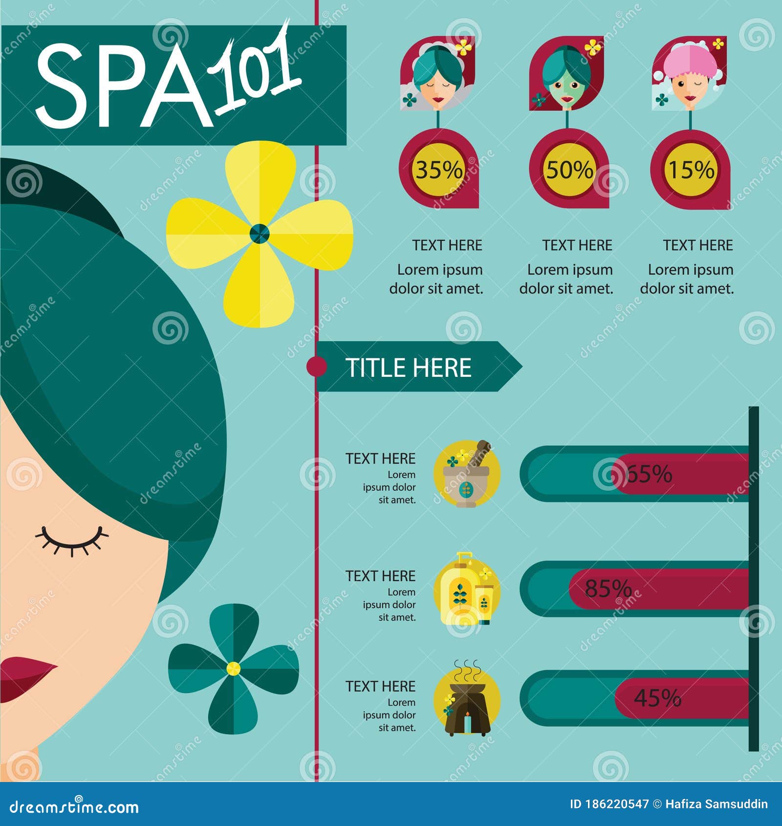 Infographic of Spa. Vector Illustration Decorative Design Stock Vector ...