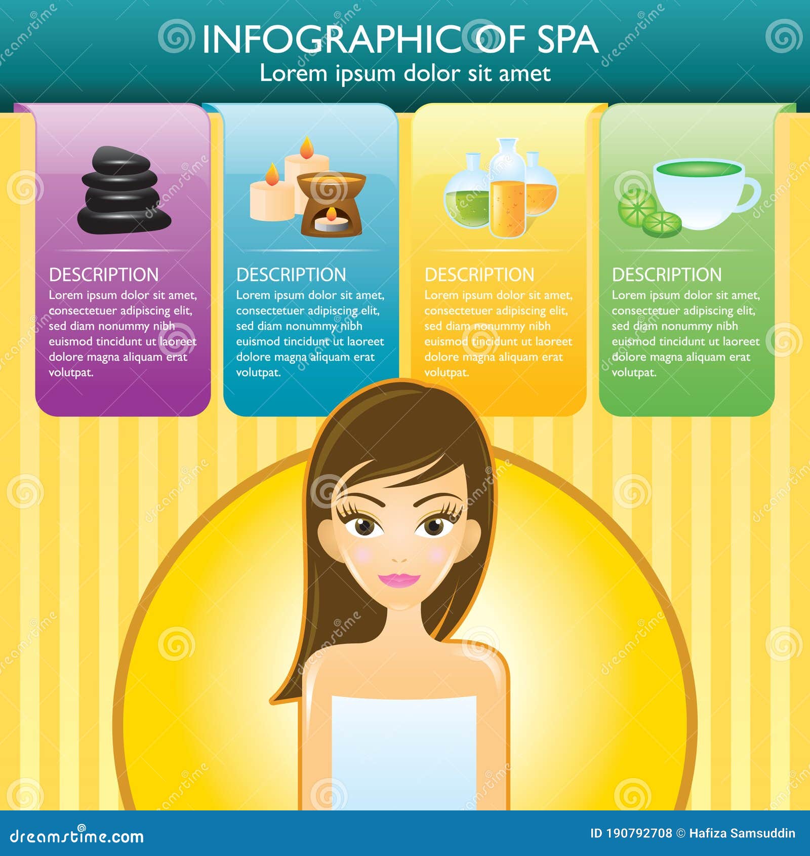 Infographic of Spa. Vector Illustration Decorative Design Stock Vector ...
