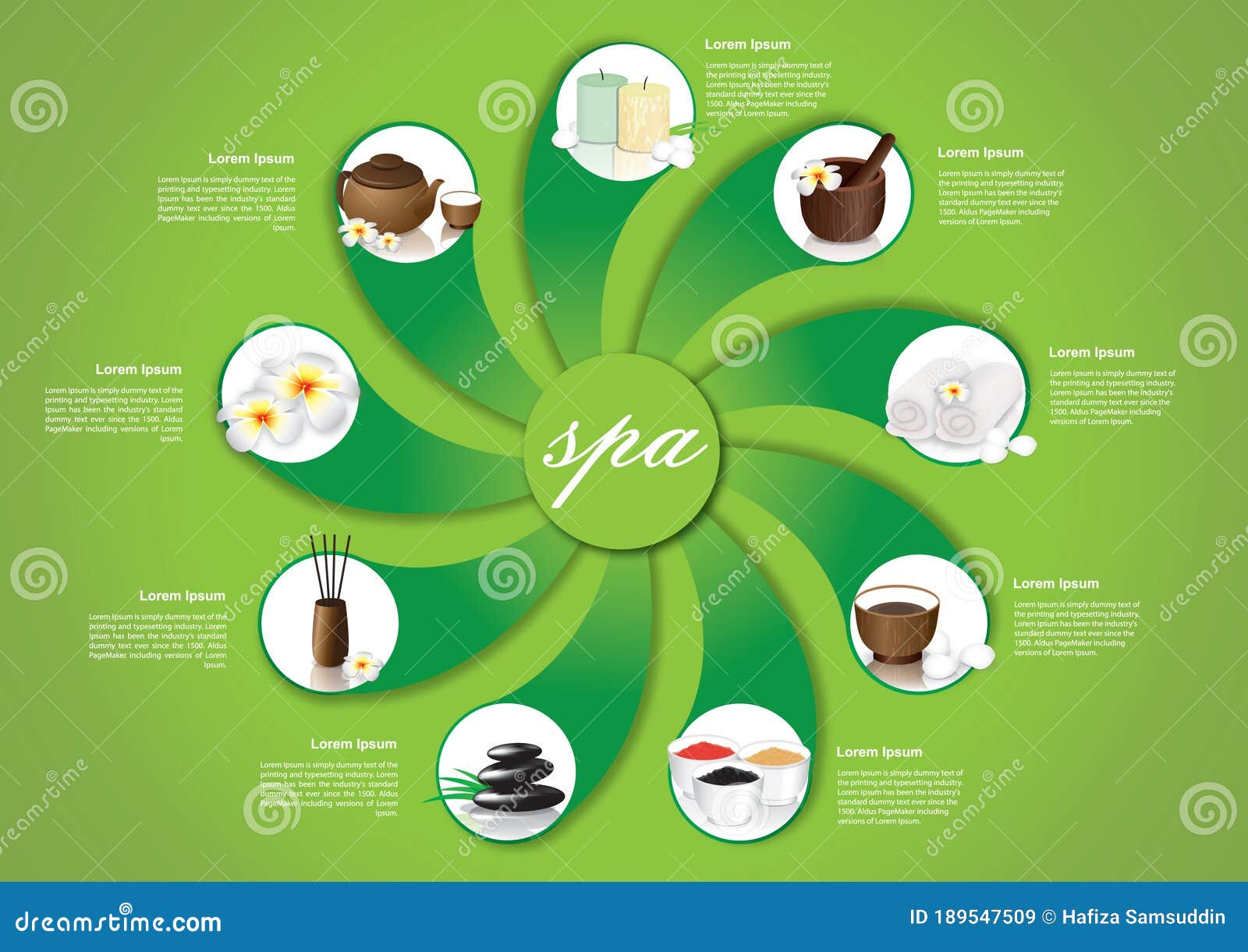 Infographic of Spa. Vector Illustration Decorative Design Stock Vector ...