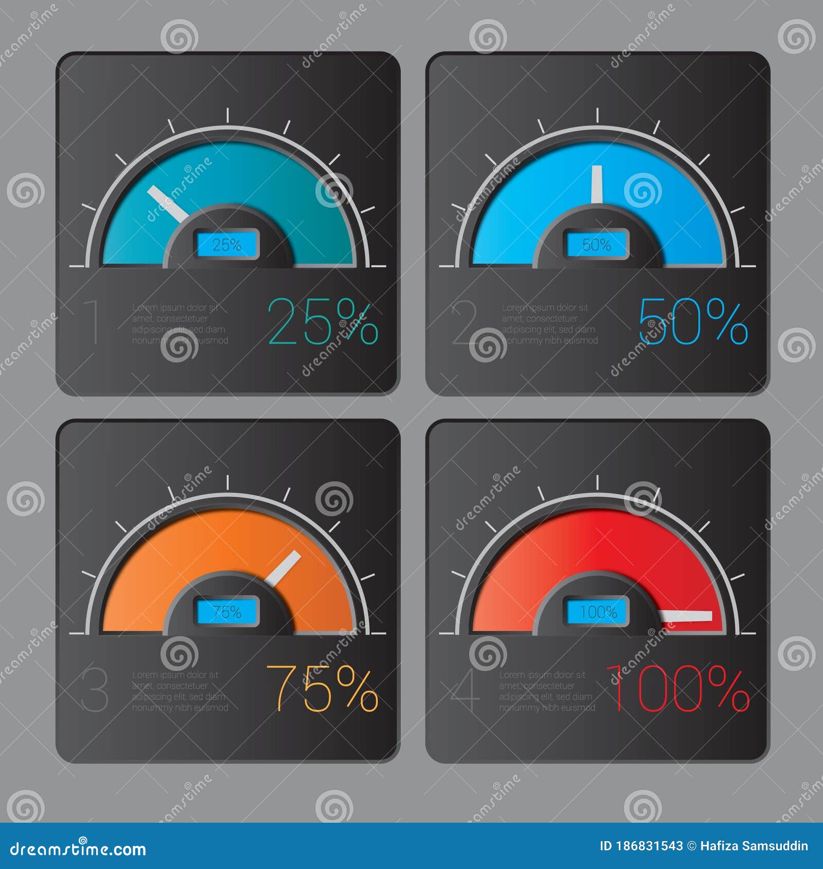 INFOGRAPHIC 55 stock vector. Illustration of info, tachometer - 186831543