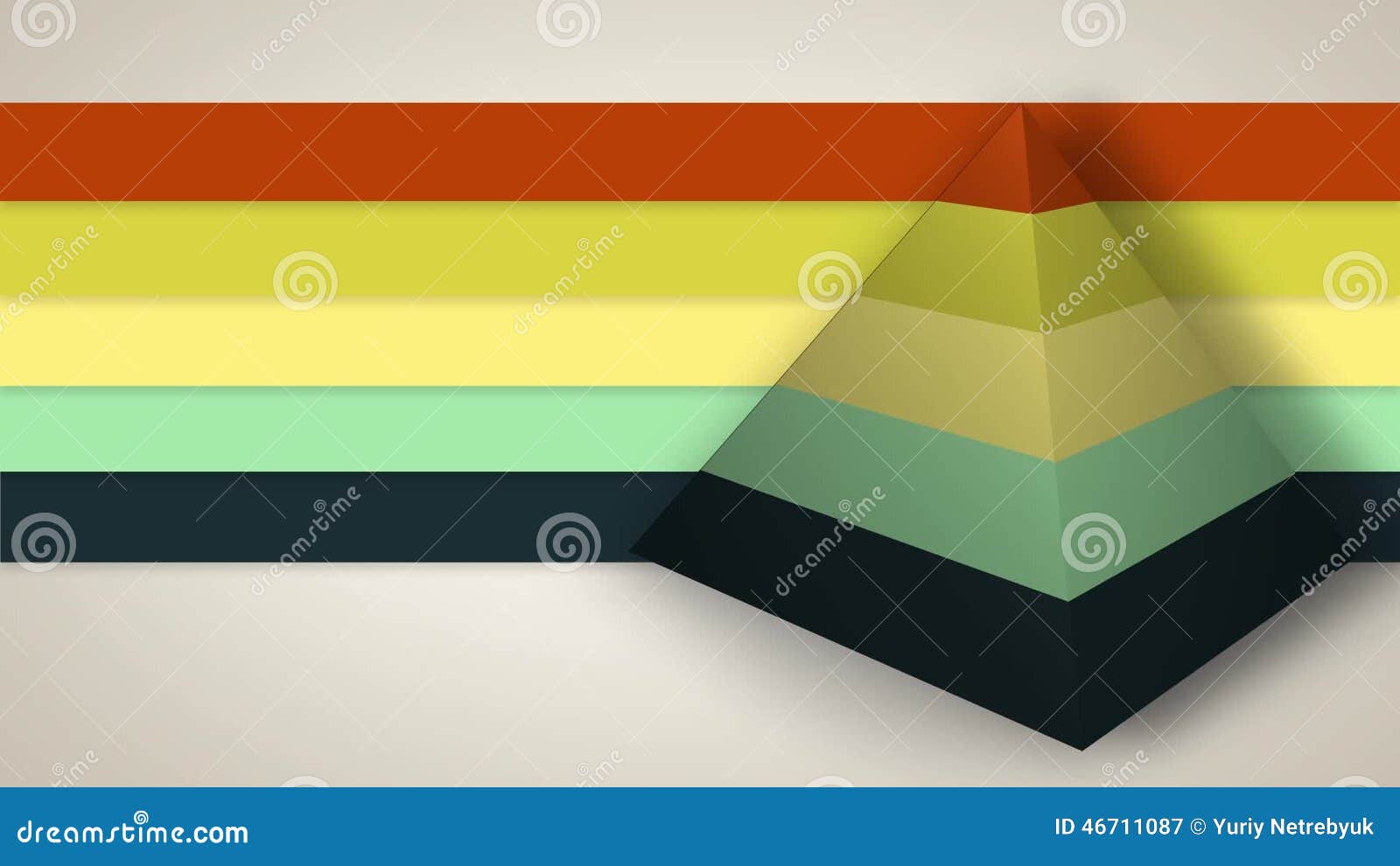 Infographic with Spinning Pyramid and Lines, Loop Stock Video - Video ...
