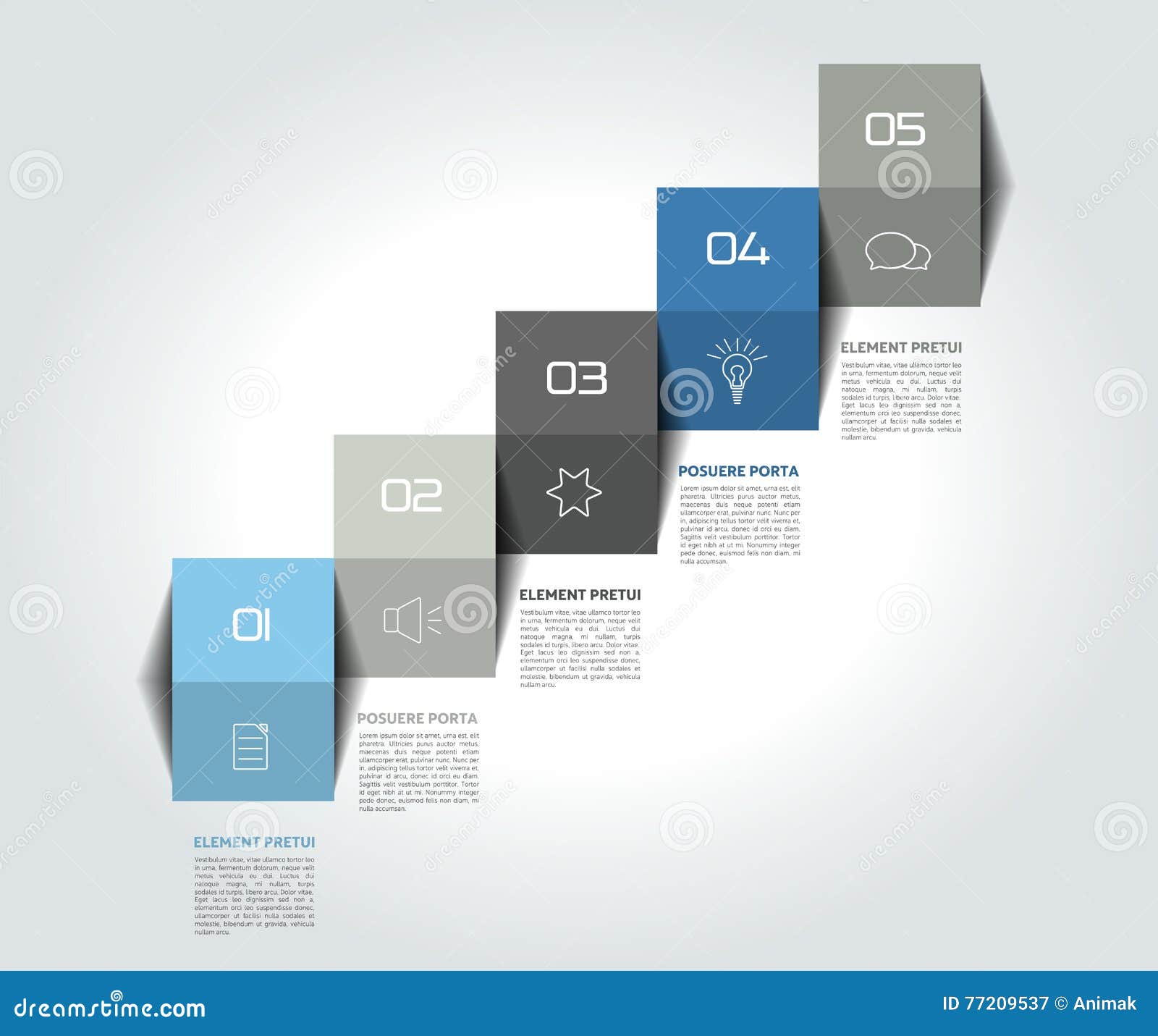 Infographic Staircase Step Business Vector Design Template, Diagram ...