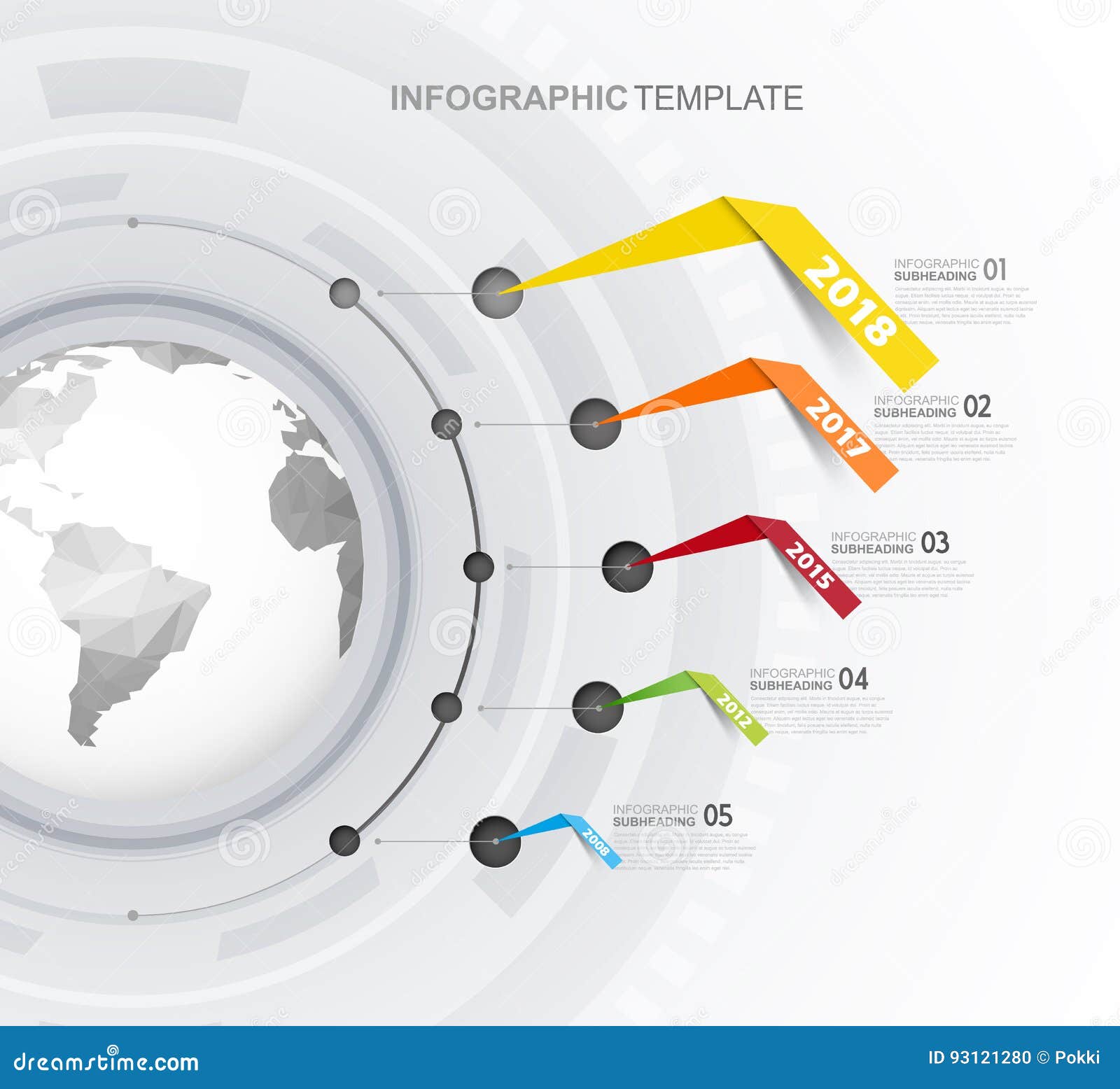 Infographic Startup Milestones Timeline Vector Template. Stock Vector ...