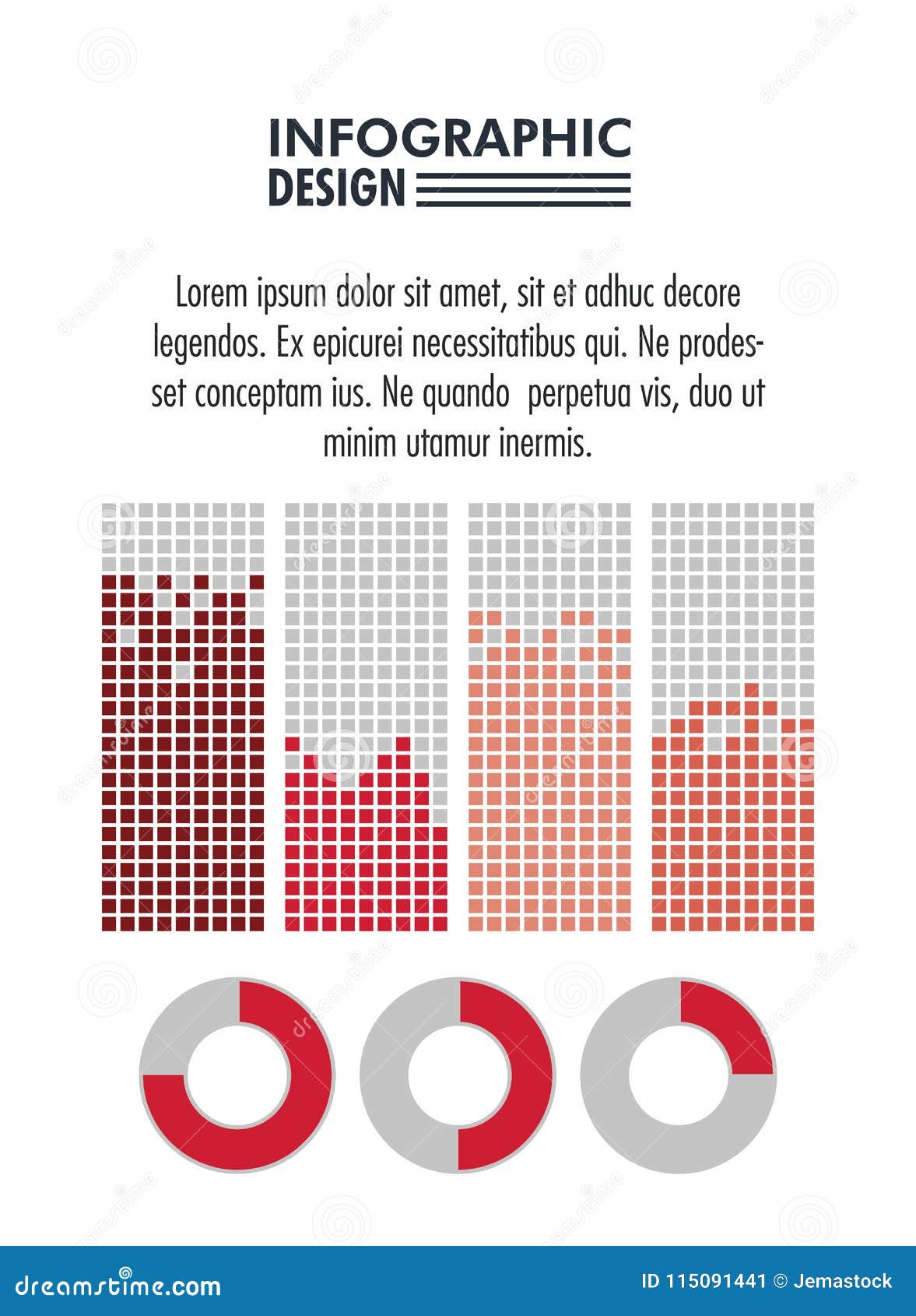 Infographic with Statistics Design Stock Vector - Illustration of ...