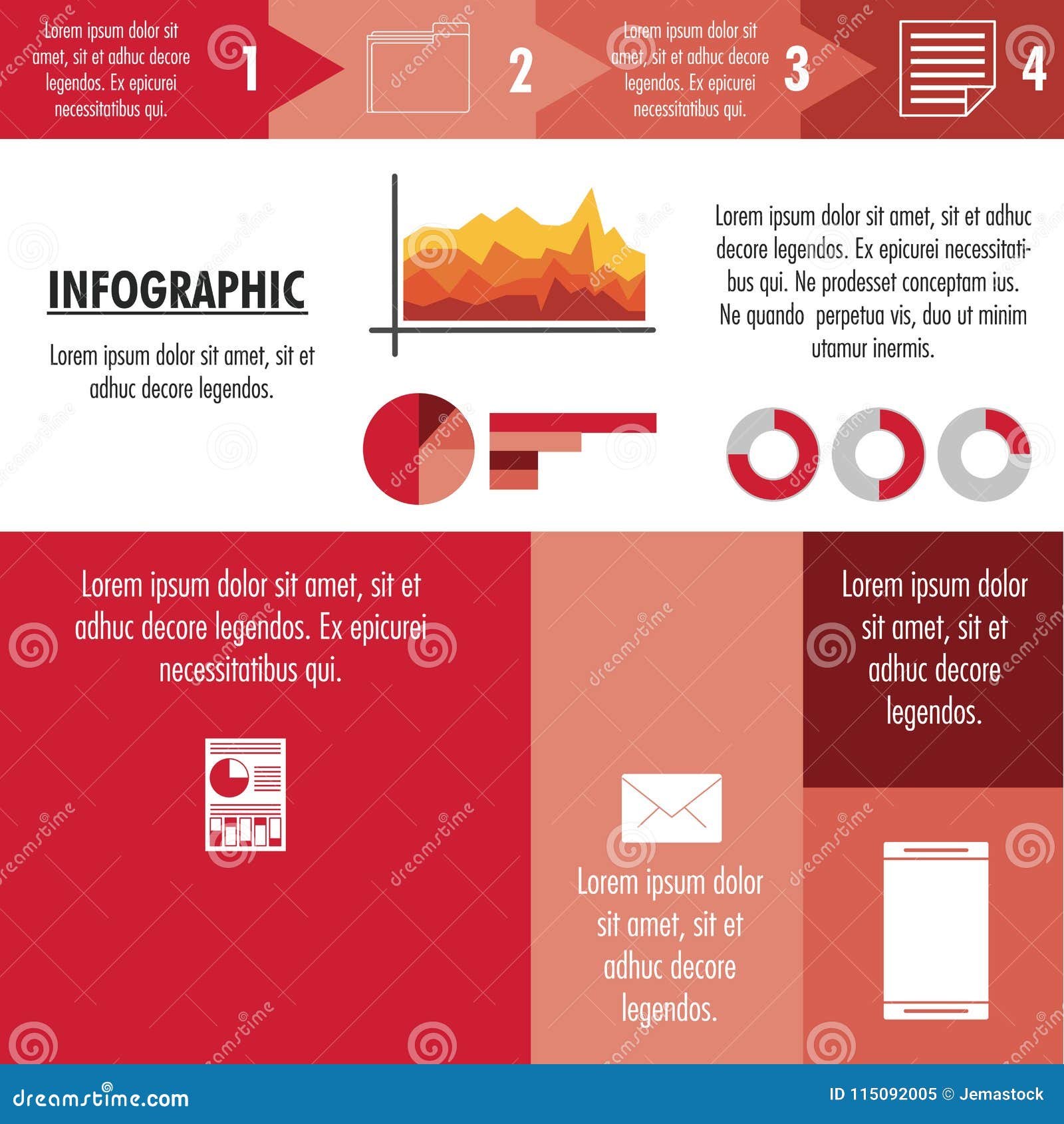 Infographic with Statistics Design Stock Vector - Illustration of ...