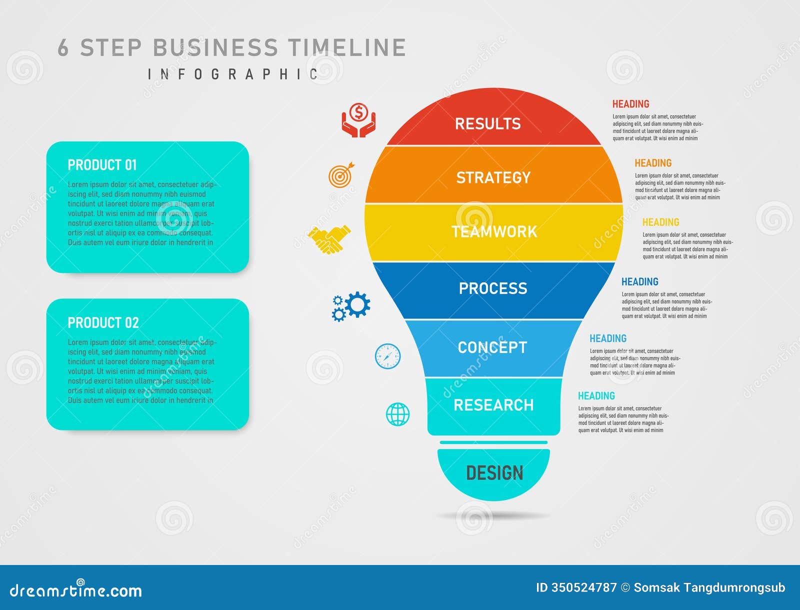 Business Plan Infograghic 025 Stock Illustration - Illustration of ...