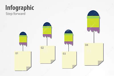 Infographic step forward stock vector. Illustration of elements - 84099321