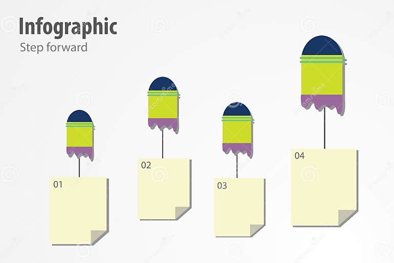 Infographic step forward stock vector. Illustration of elements - 84099321
