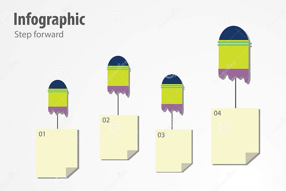 Infographic step forward stock vector. Illustration of elements - 84099321