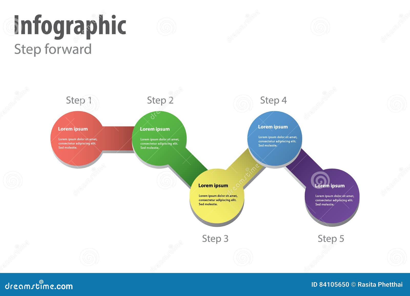 Infographic step forward stock vector. Illustration of sign - 84105650