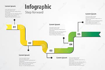 Infographic step forward stock vector. Illustration of diagram - 84096518