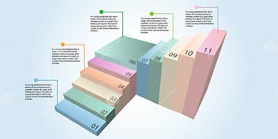 Infographic Step Stair Vector Template Process Concept Step for ...