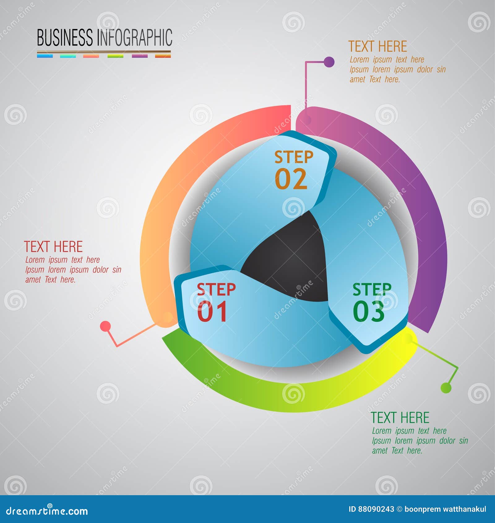 Infographic Step by Step. Design Recicle Template Stock Vector ...