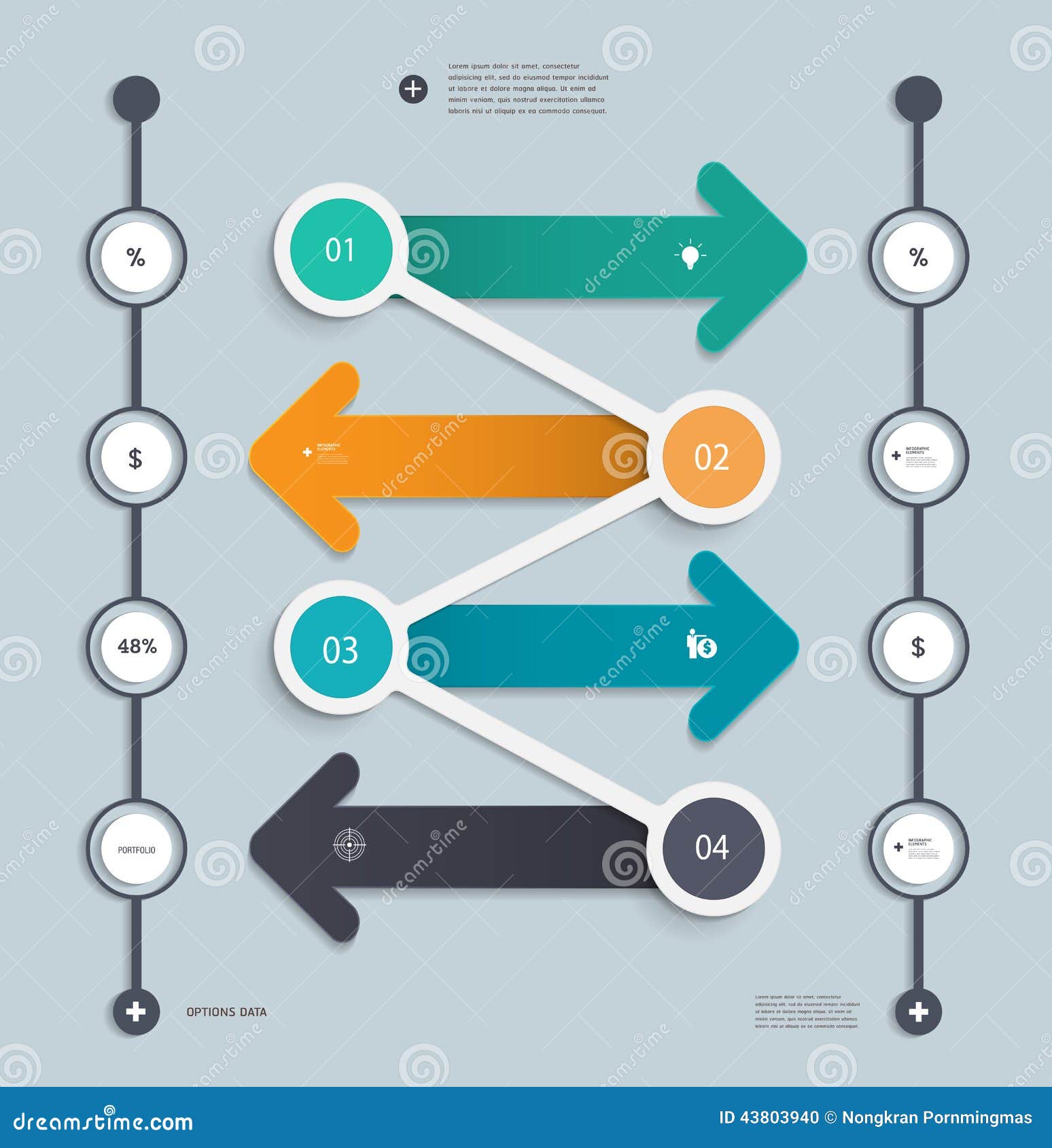 Infographic Step by Step Timeline Template Stock Vector - Illustration ...