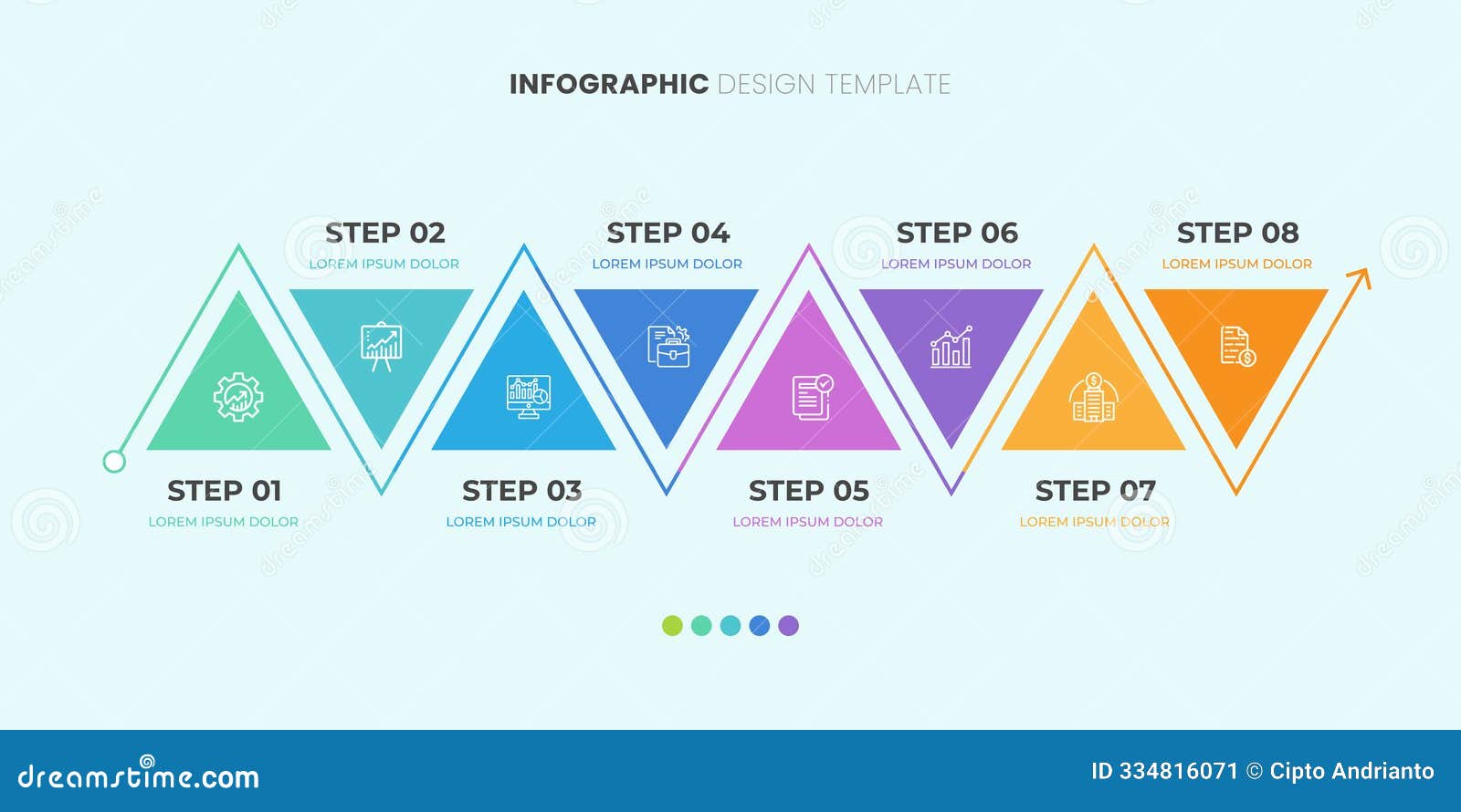 Infographic 8 Step Timeline Journey Calendar Flat Simple Infographic ...