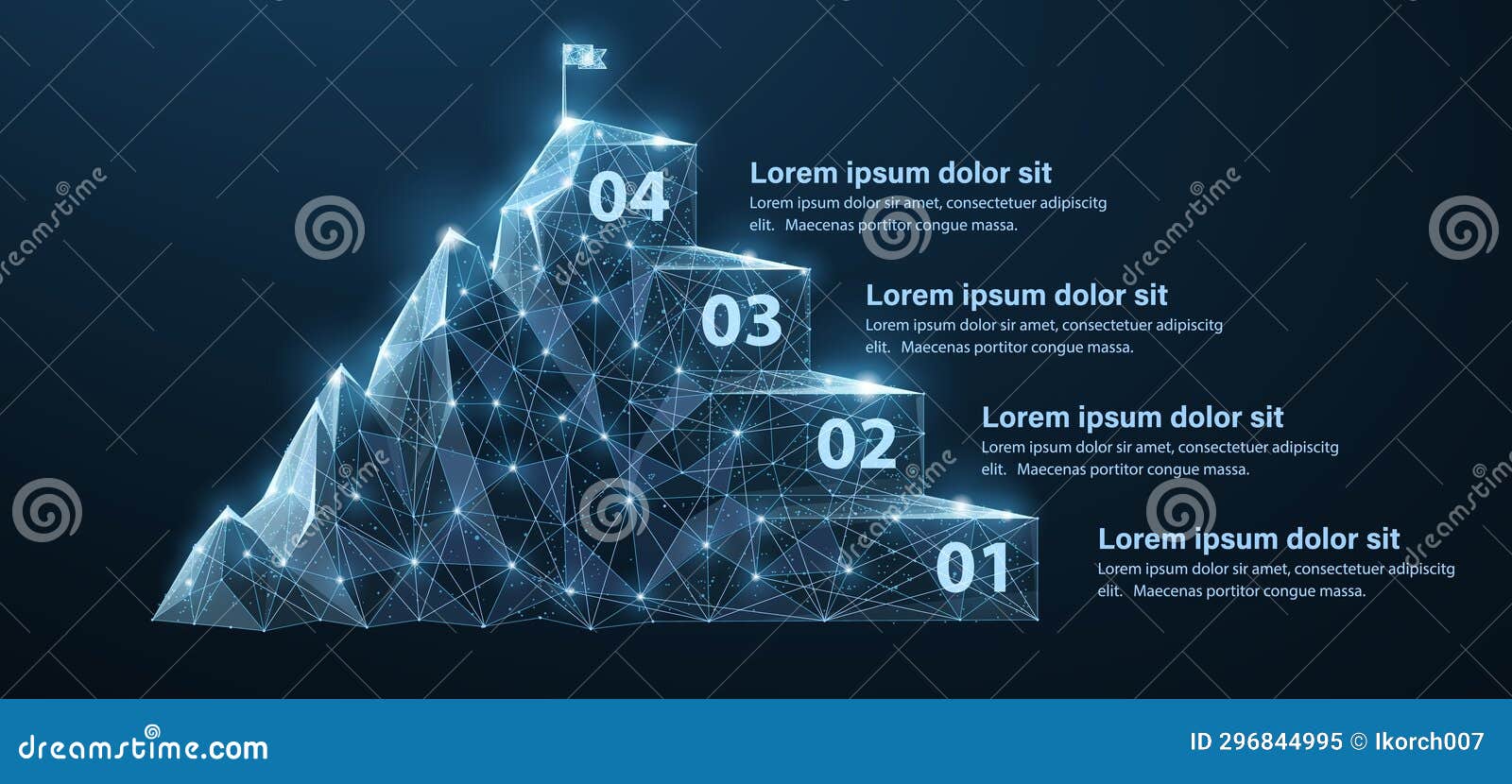 4 Steps 3D Digital Template Infographic. Cartoon Vector | CartoonDealer ...