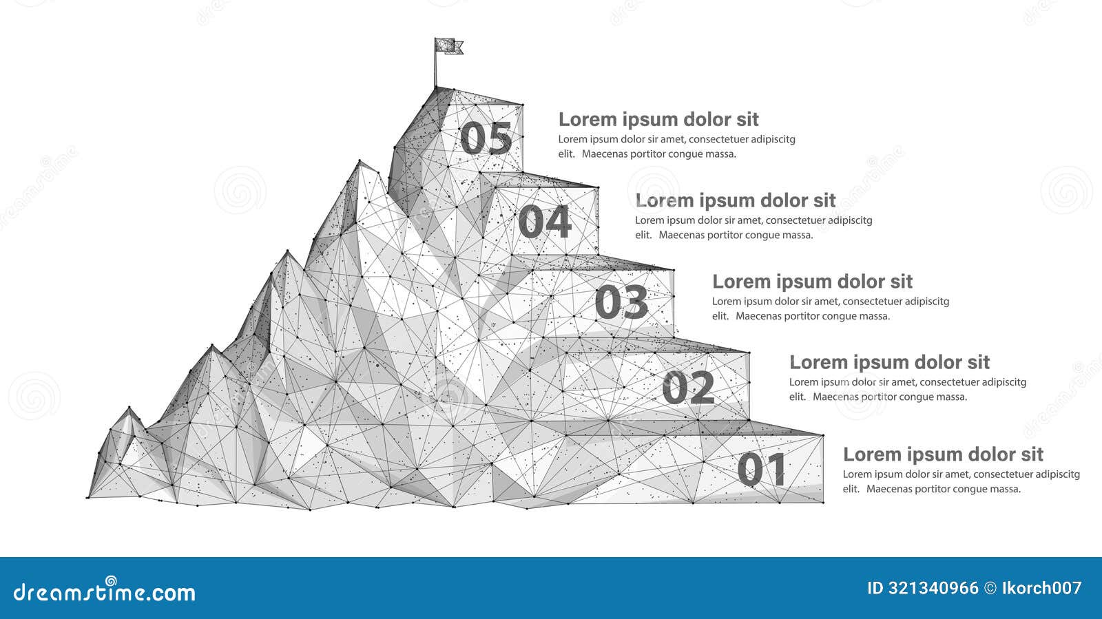 4 Steps 3D Digital Template Infographic. Cartoon Vector | CartoonDealer ...