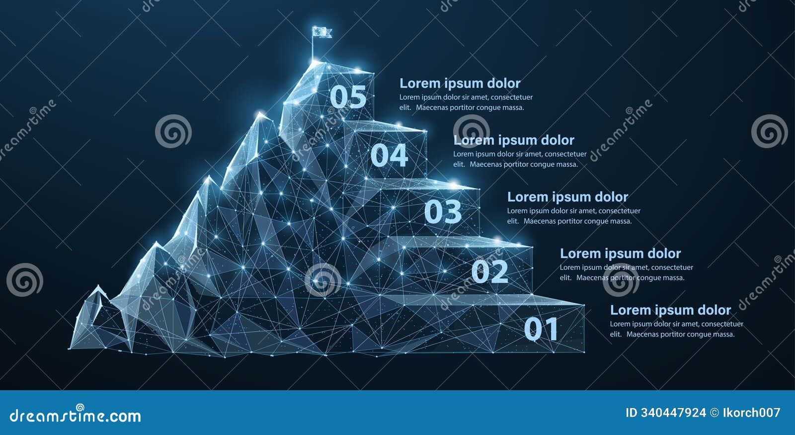 4 Steps 3D Digital Template Infographic. Cartoon Vector | CartoonDealer ...