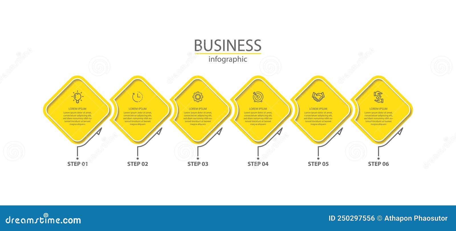 Infographic Steps Element Flat Design Stock Vector - Illustration of ...