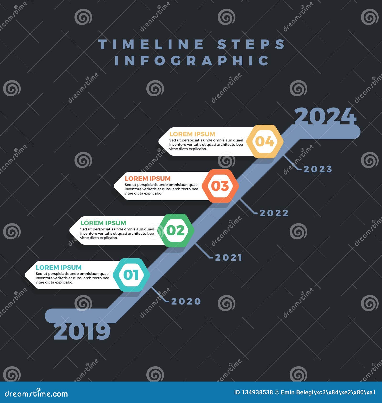 Infographic steps growth stock vector. Illustration of layout - 134938538