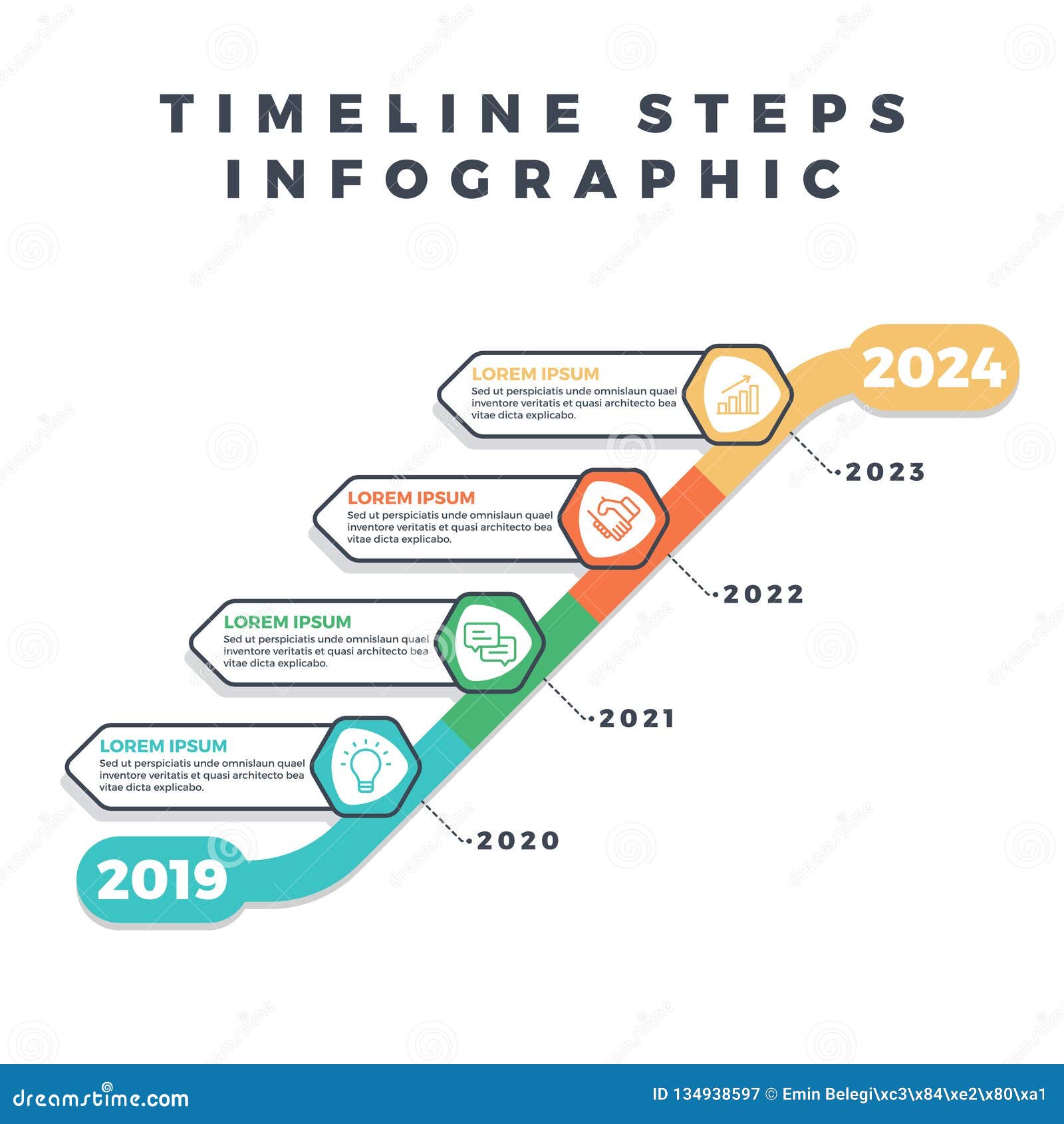 Infographic steps growth stock illustration. Illustration of data ...