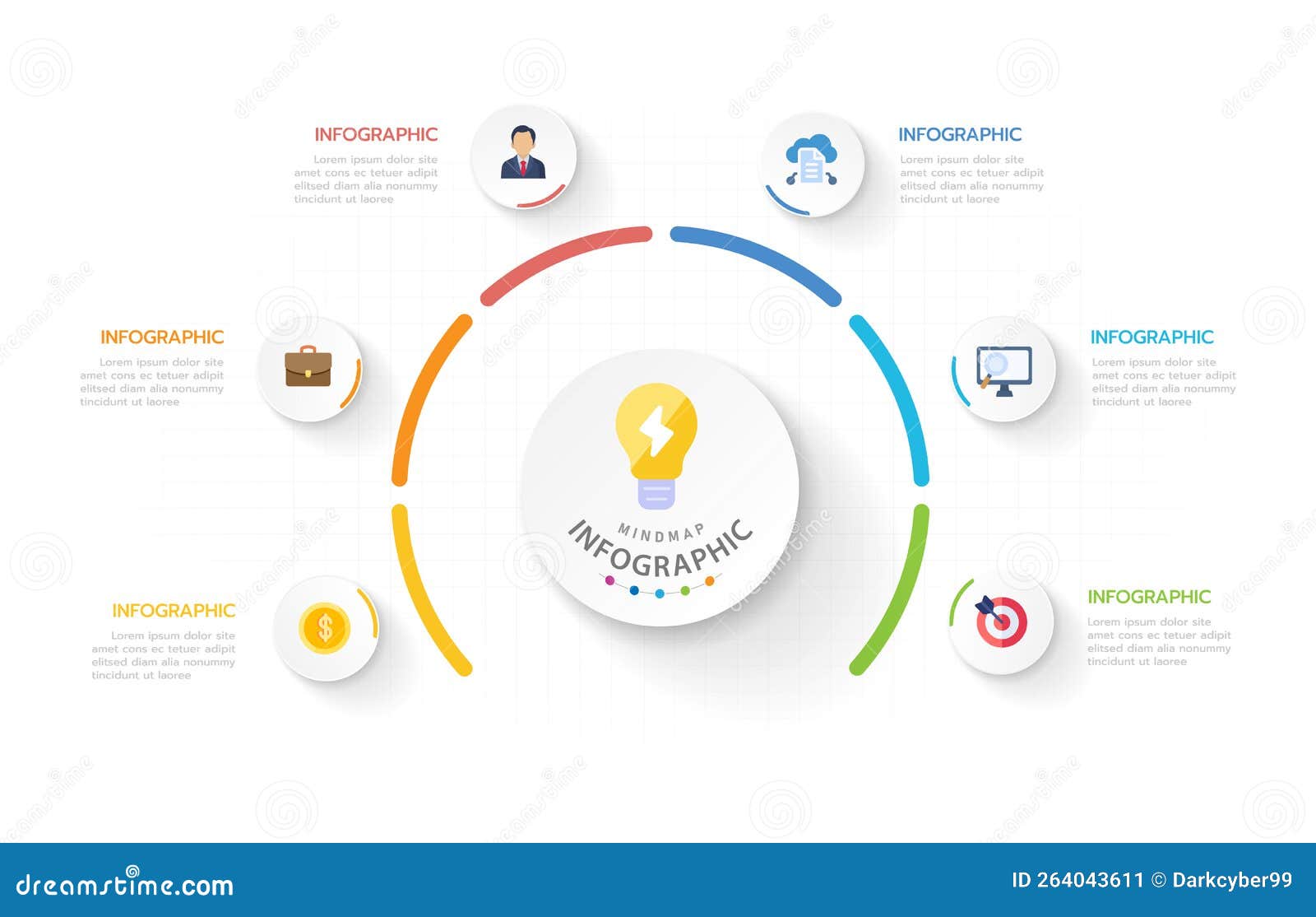 Infographic 7 Steps Modern Mindmap Diagram with Circle Topics Stock ... Infographic 7 Steps Modern Mindmap Diagram with Circle Topics Stock ...