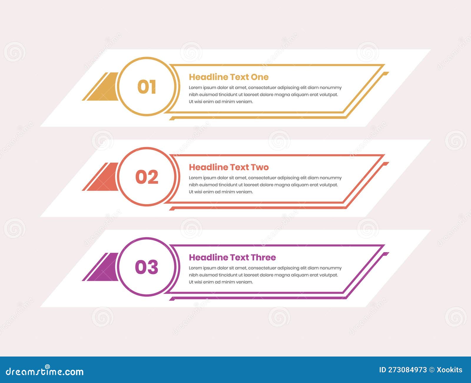 Infographic Steps or Process with Abstract Shapes Stock Vector ...