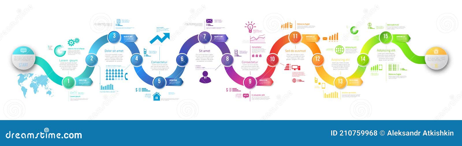 Infographic Style Colored Menu or Arrows Option Stock Vector ...
