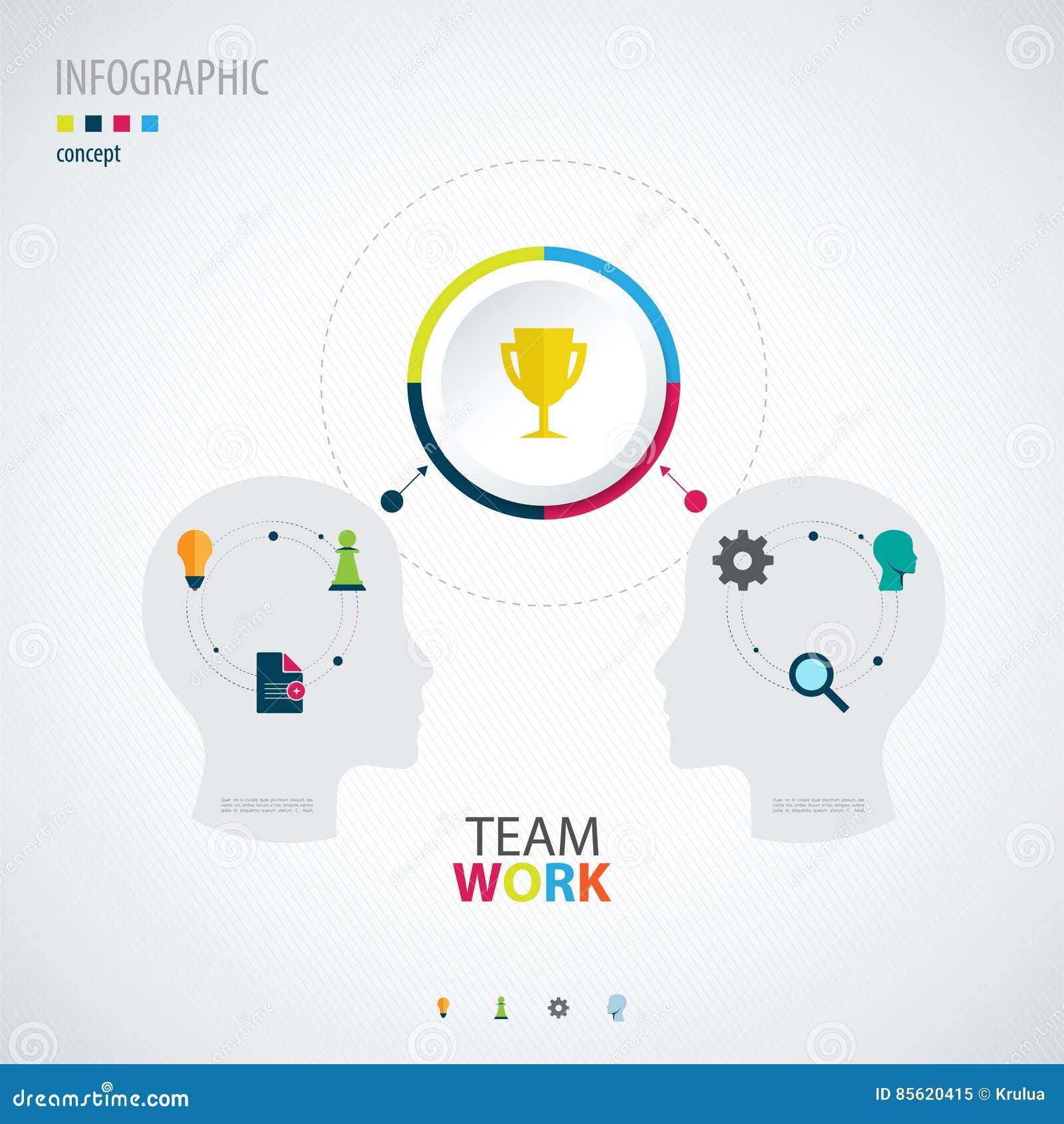 Infographic Teamwork. Business Concept Stock Vector - Illustration of ...