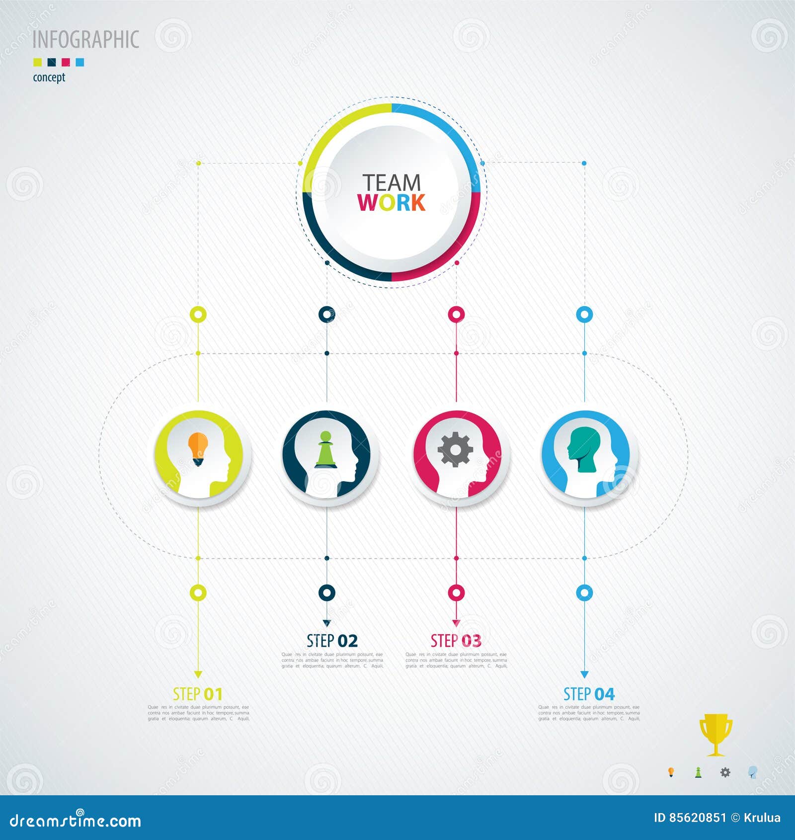 Infographic Teamwork. Business Concept Stock Vector - Illustration of ...