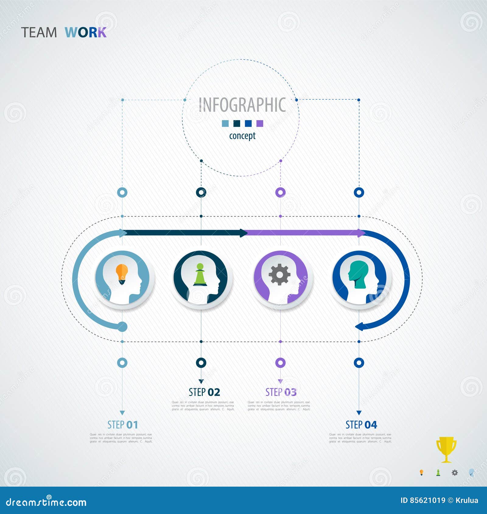 Infographic Teamwork. Business Concept Stock Vector - Illustration of ...
