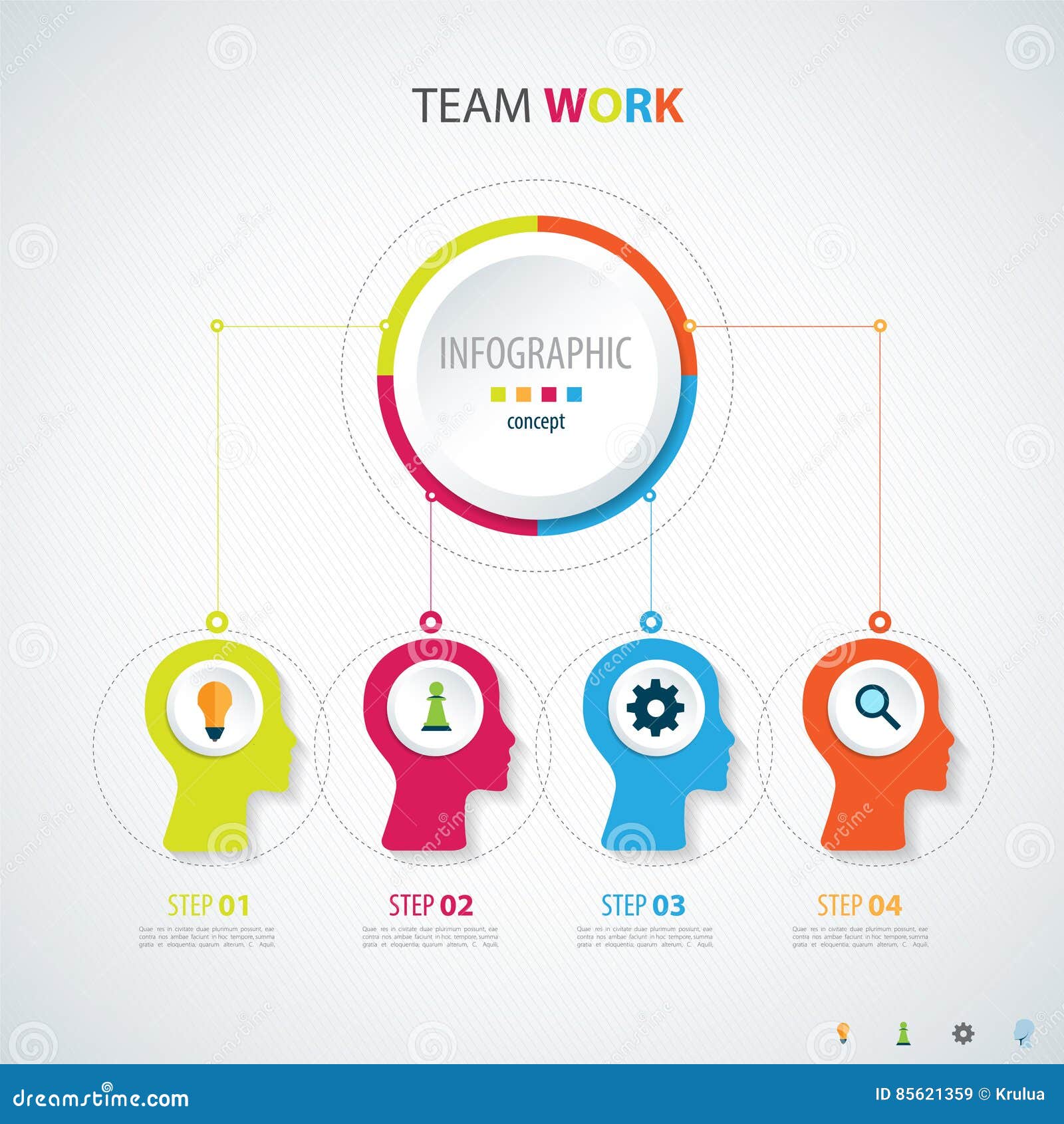 Infographic Teamwork. Business Concept Stock Vector - Illustration of ...