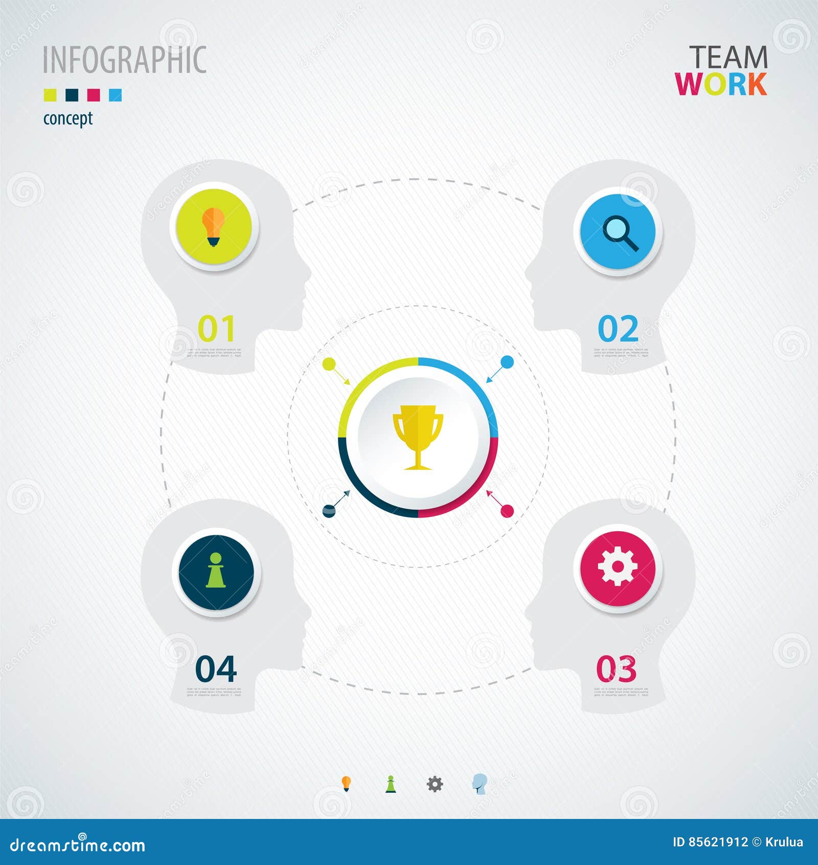 Infographic Teamwork. Business Concept Stock Vector - Illustration of ...