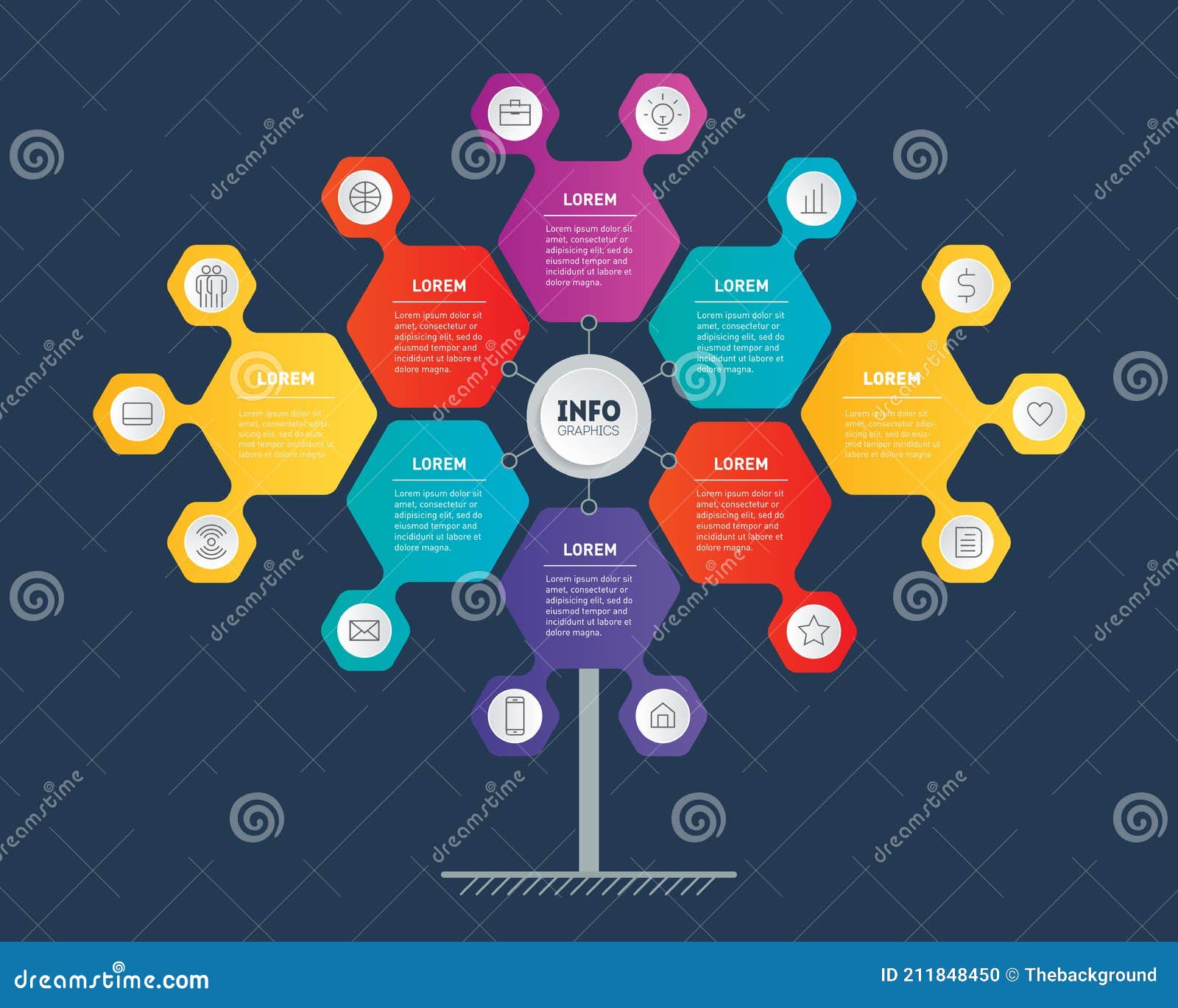 Infographic of Technological or Education Process. Business Concept ... Infographic of Technological or Education Process. Business Concept ...