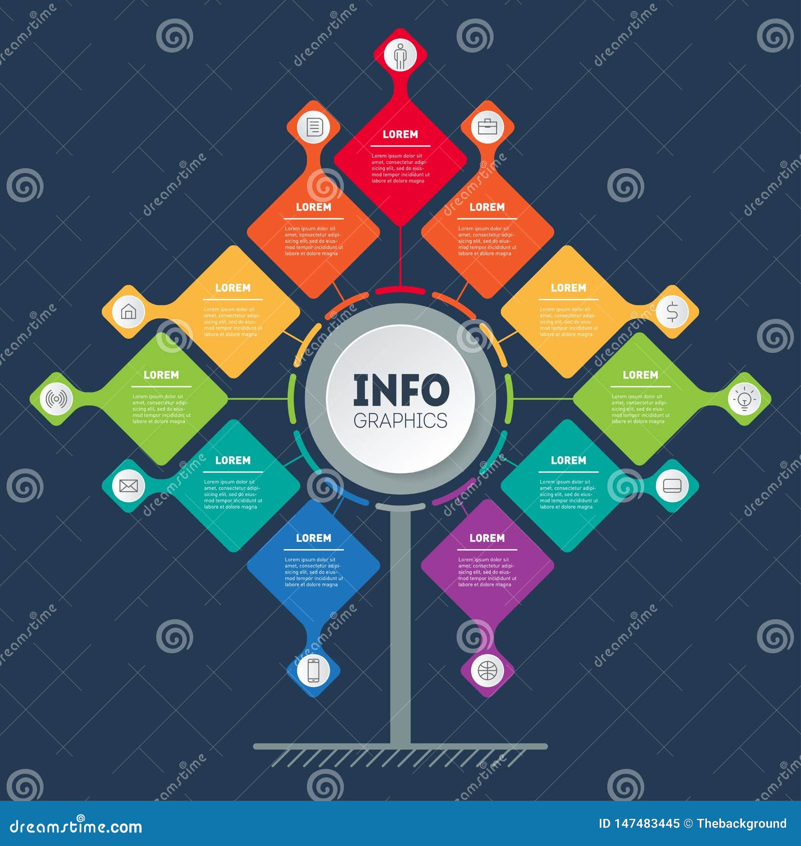 Infographic Of Technology Or Education With 11 Steps. Vector. Business ...