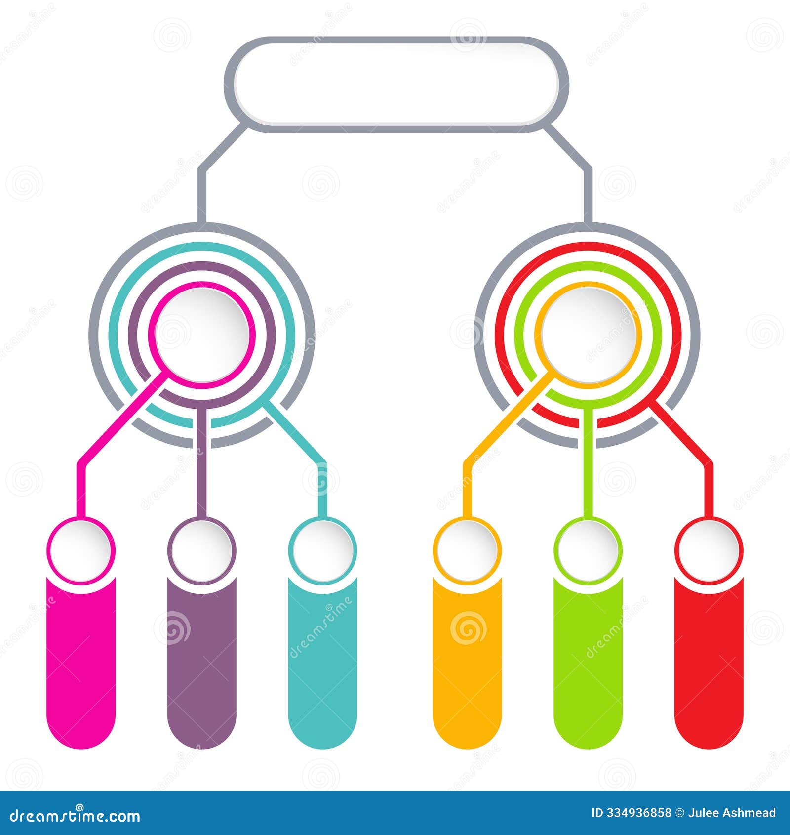 Infographic Template of Branching Items Illustration Graphic Stock ...