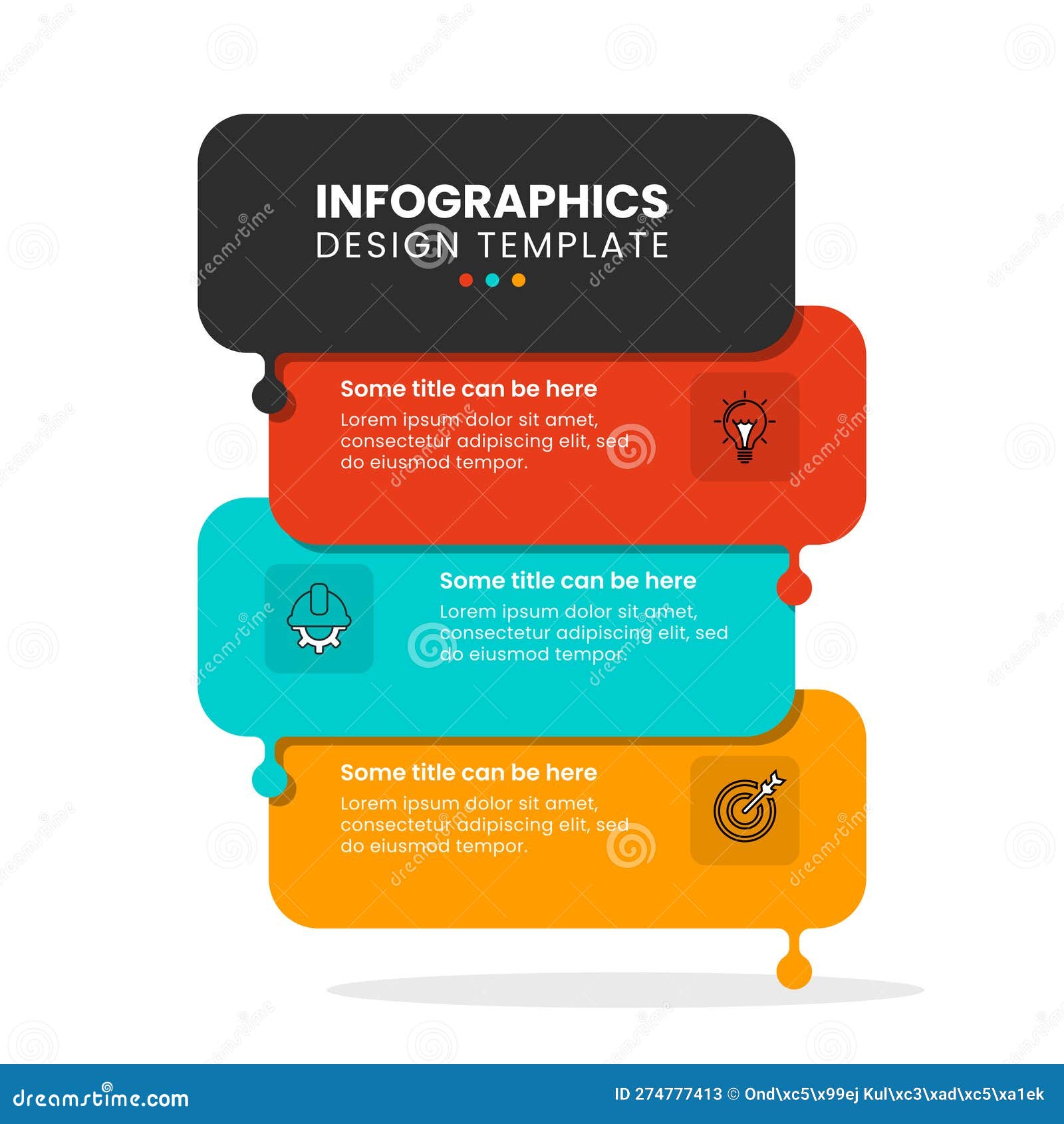 Infographic Template. 3 Banners with Icons and Text Stock Vector ...
